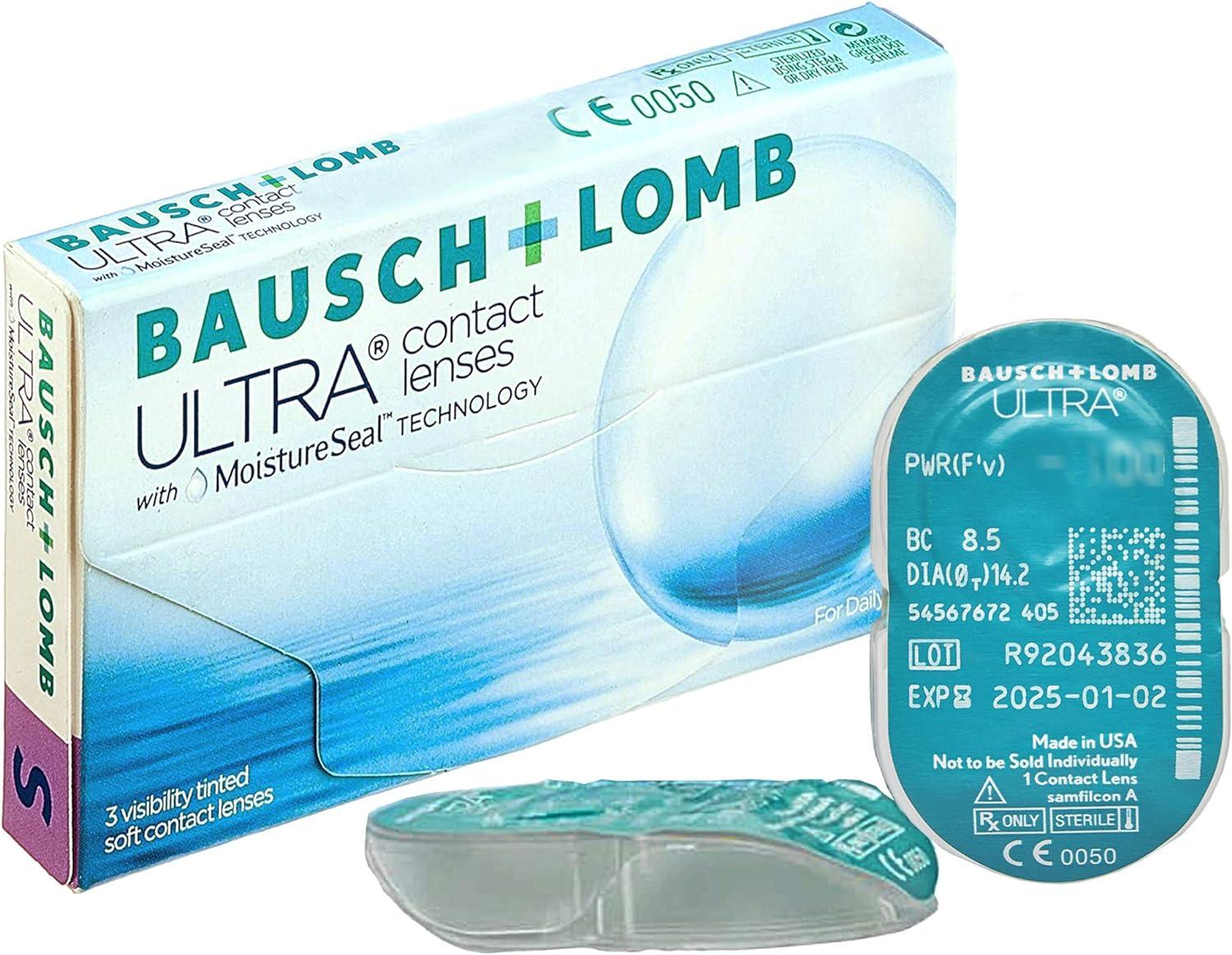 Bausch + Lomb Ultra Monthly Contact Lenses - Premium Soft 3 Pack | BC 8 ...