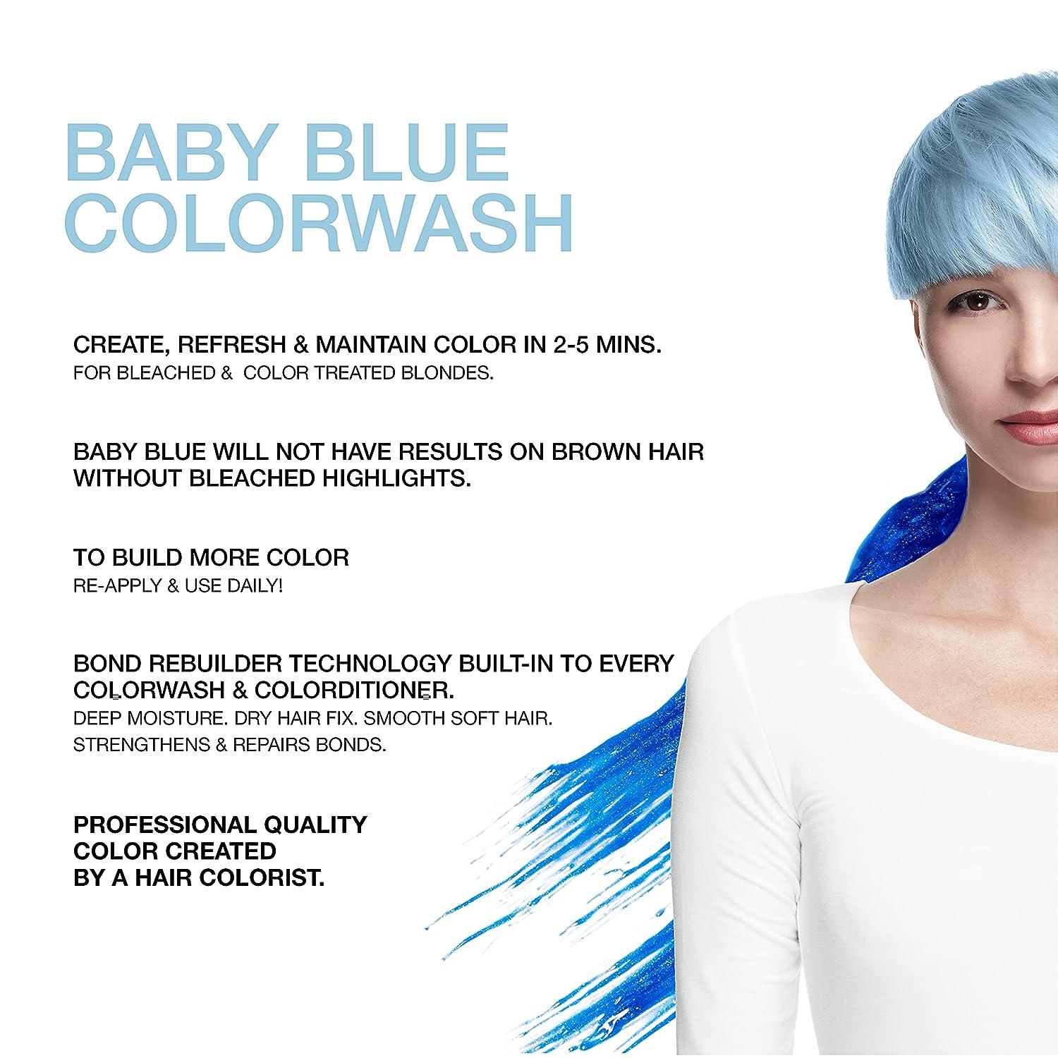 Celeb Luxury Colorwash Baby Blue Shampoo + Bondfix Bond Rebuilder ...