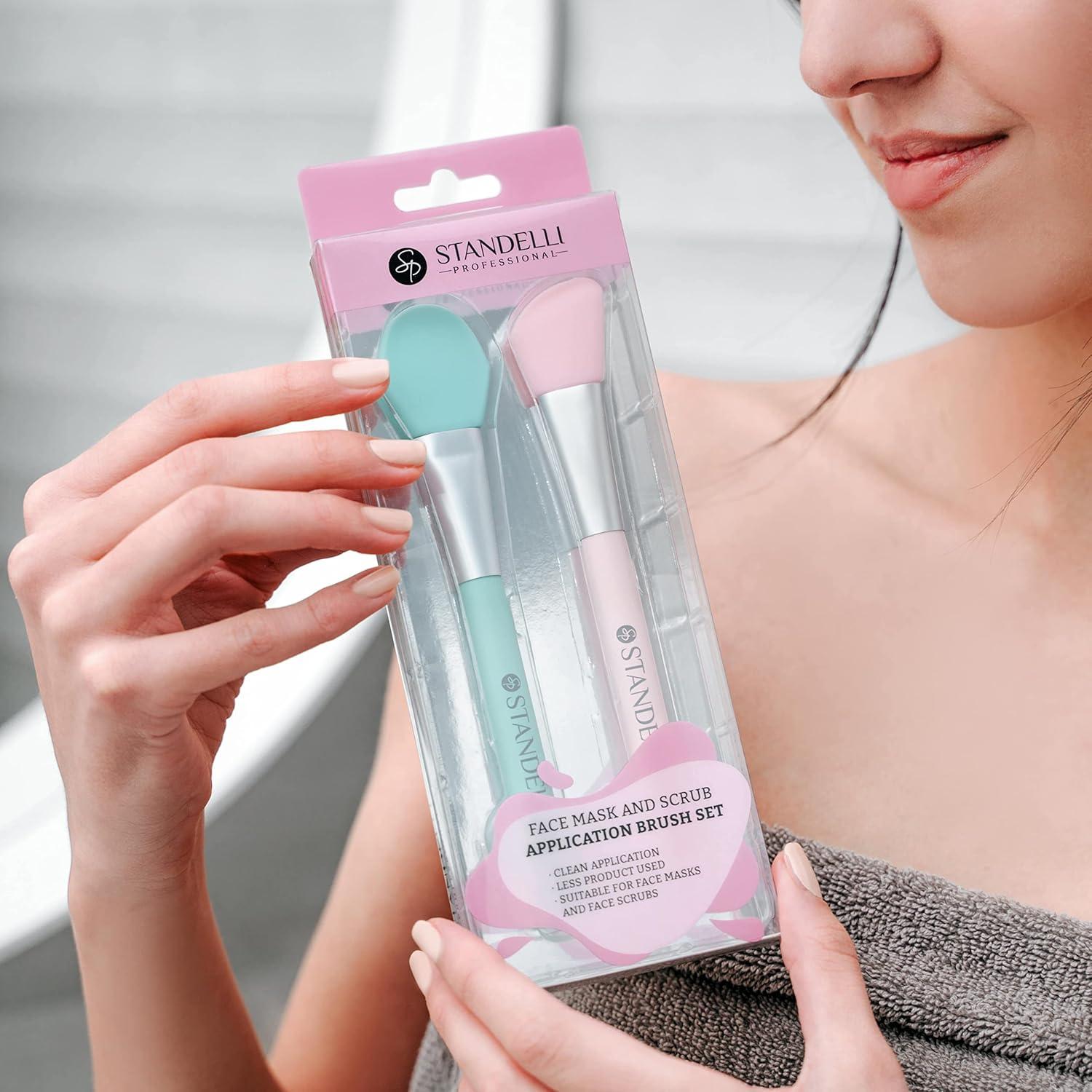 Standelli Face Mask Brush Set | 2 Pcs Hairless Brushes for Face Mask & Peeling - Perfect for ...
