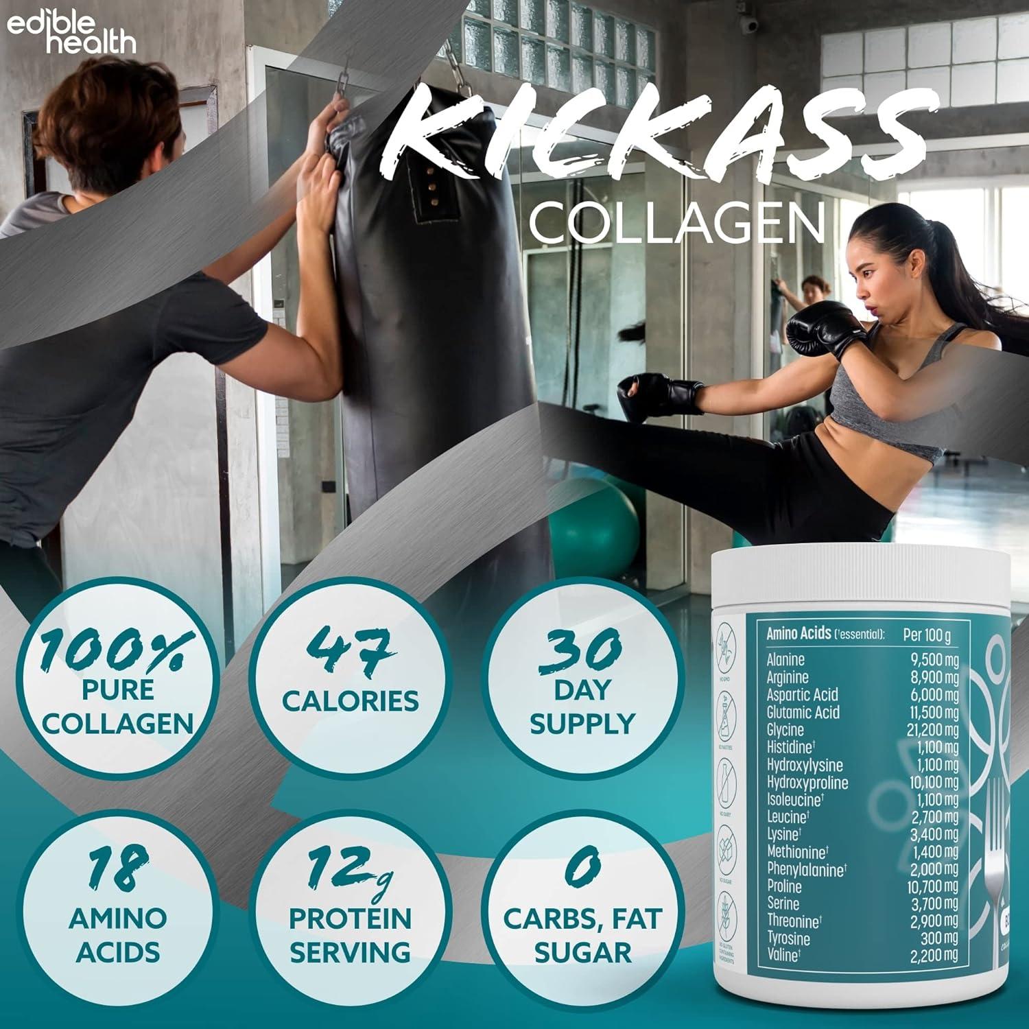 Hydrolysed Marine Collagen Peptides Powder - 400g Tub - High Protein ...