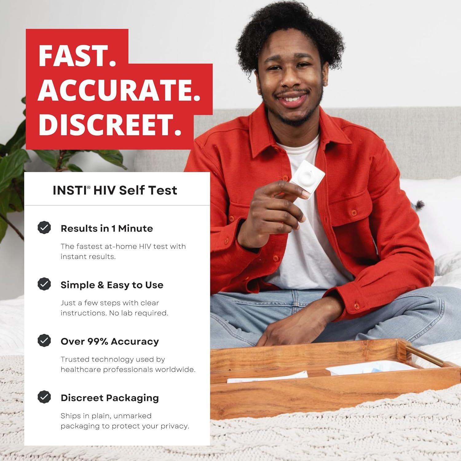 INSTI HIV Self-Test Rapid HIV Test Kit At Home with 1-Minute Results ...
