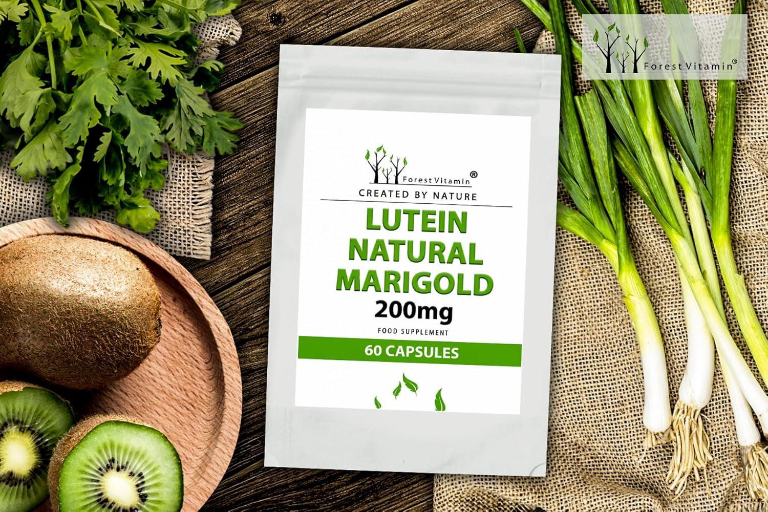 LUTEINE - Forest Vitamin Lutein 200mg - Natural Marigold Capsules for ...