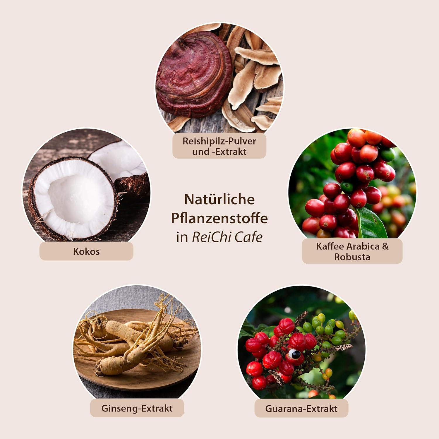 Reichi Cafe 400g - Exotic Vegan Coffee with Reishi Ginseng & Coconut ...