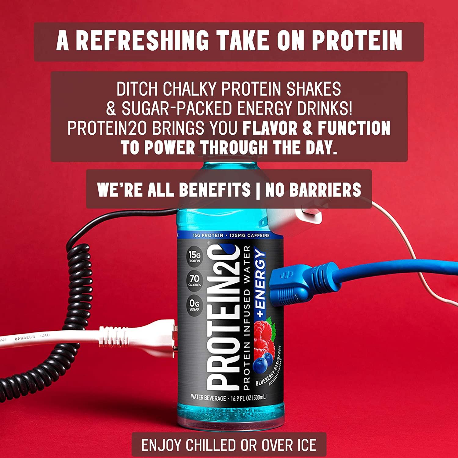 Protein2o 15g Whey Protein Infused Water Plus Energy Variety Pack - 12 ...