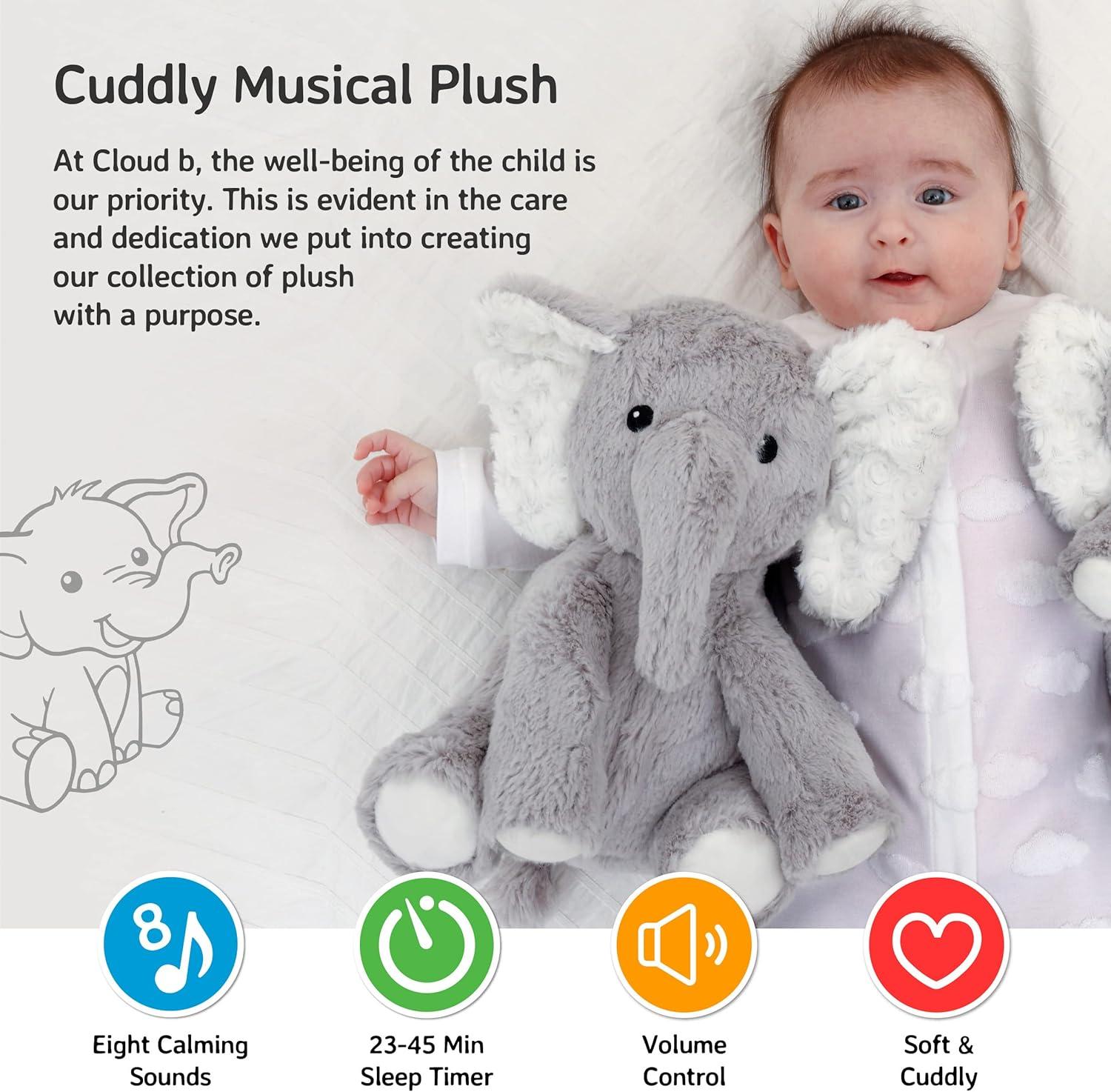 Shop Elliot the Elephant | Cloud B Sleep Aid with White Noise | Cuddly ...