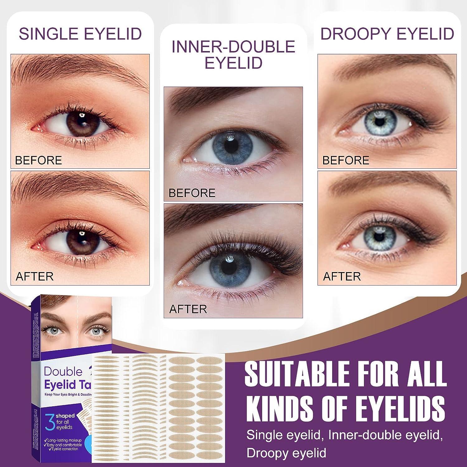 Invisible Waterproof Eyelid Tape Set for Uneven, Droopy, and Hooded ...