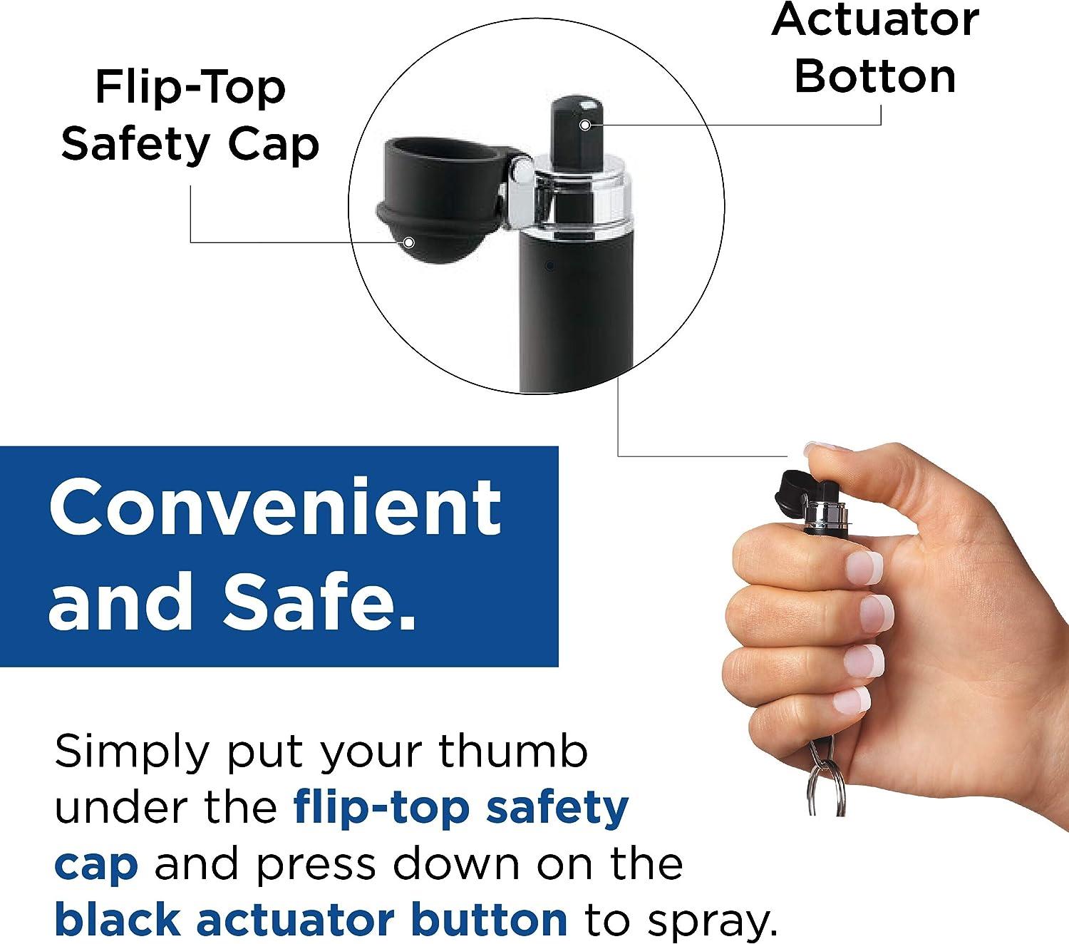 Mace Brand Mini Keychain Pepper Spray (Black Hard Case) Accurate 5 ...