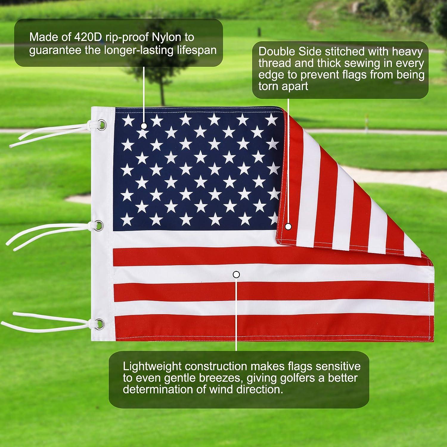 KINGTOP Double-Sided American Pin Golf Flag | Regulation Size - 20 L x ...