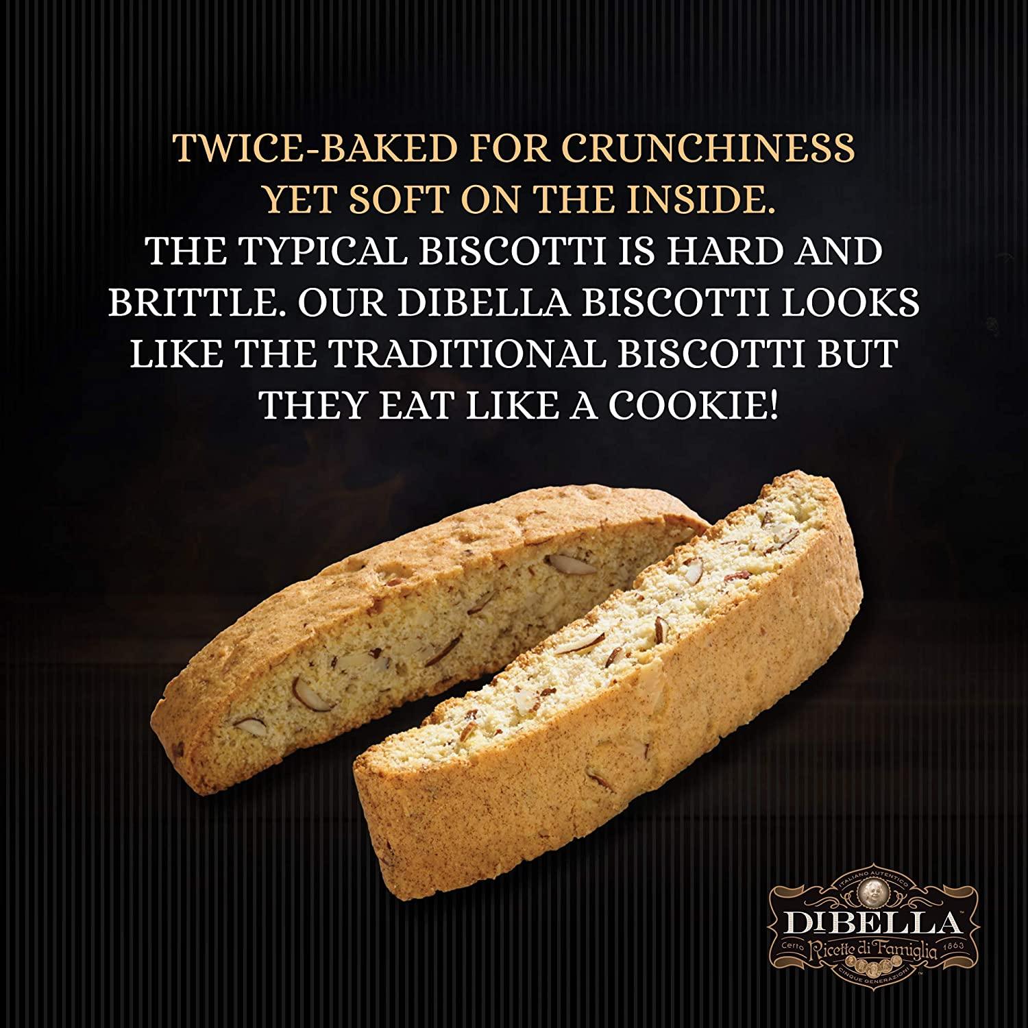 Dibella Almond Orange Biscotti - 6.6 Oz Gourmet Cantuccini Cookies ...