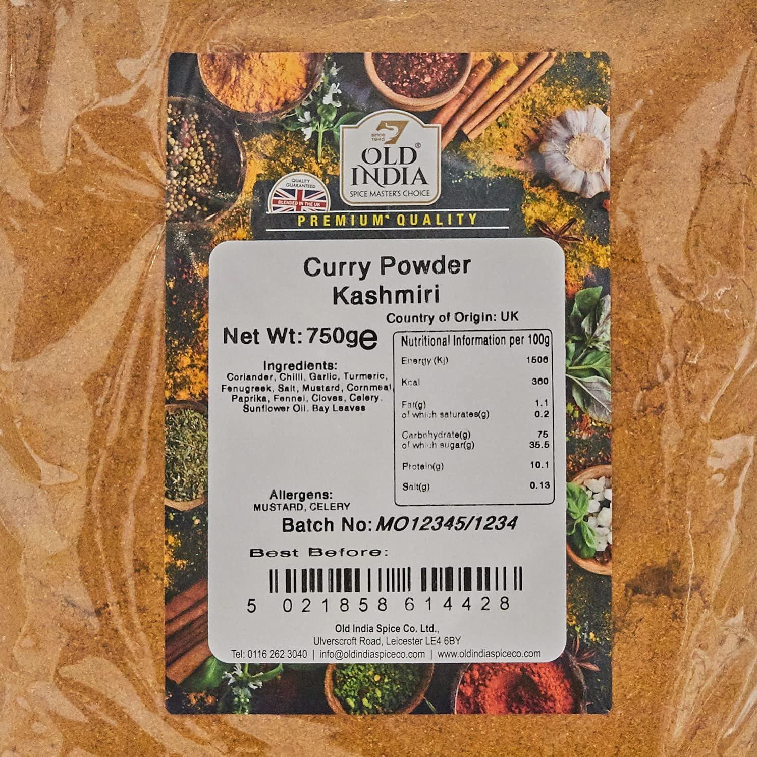 Old India Kashmiri Curry Powder 750g - Authentic Spice Blend for Exotic ...