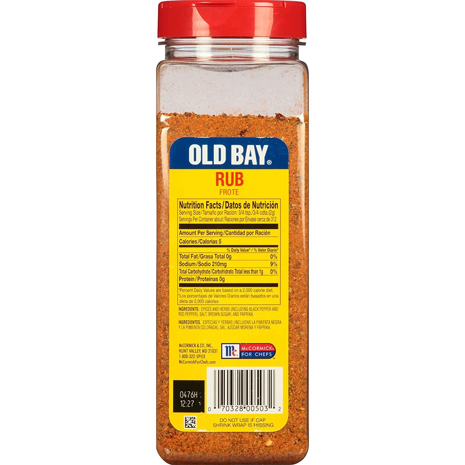 OLD BAY Rub 22 oz - Seasoning Rub for Meat and Seafood | 22 Ounce ...