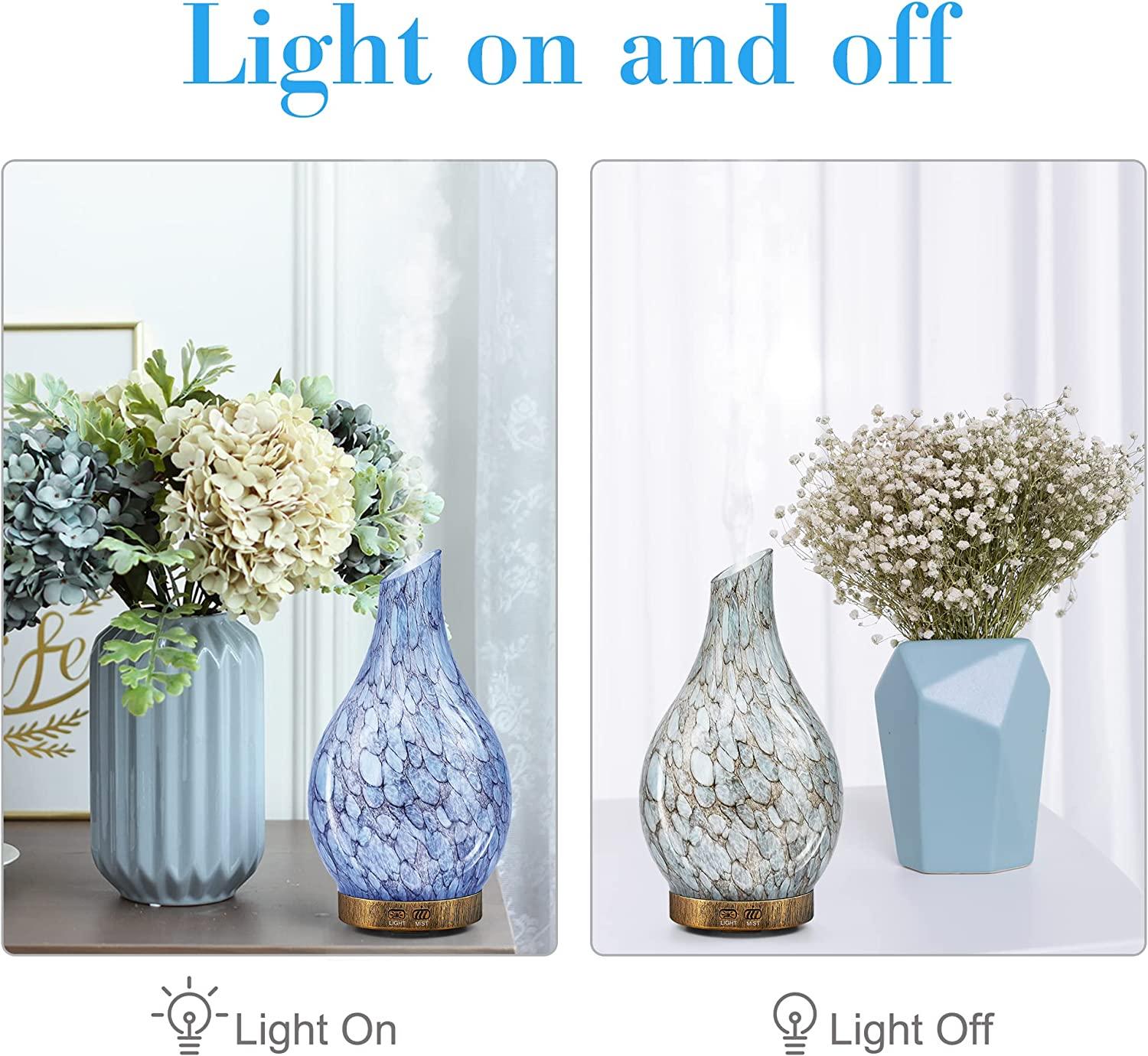 ASAKUKI 150ml Essential Oil Diffuser - Ultrasonic Aromatherapy with ...