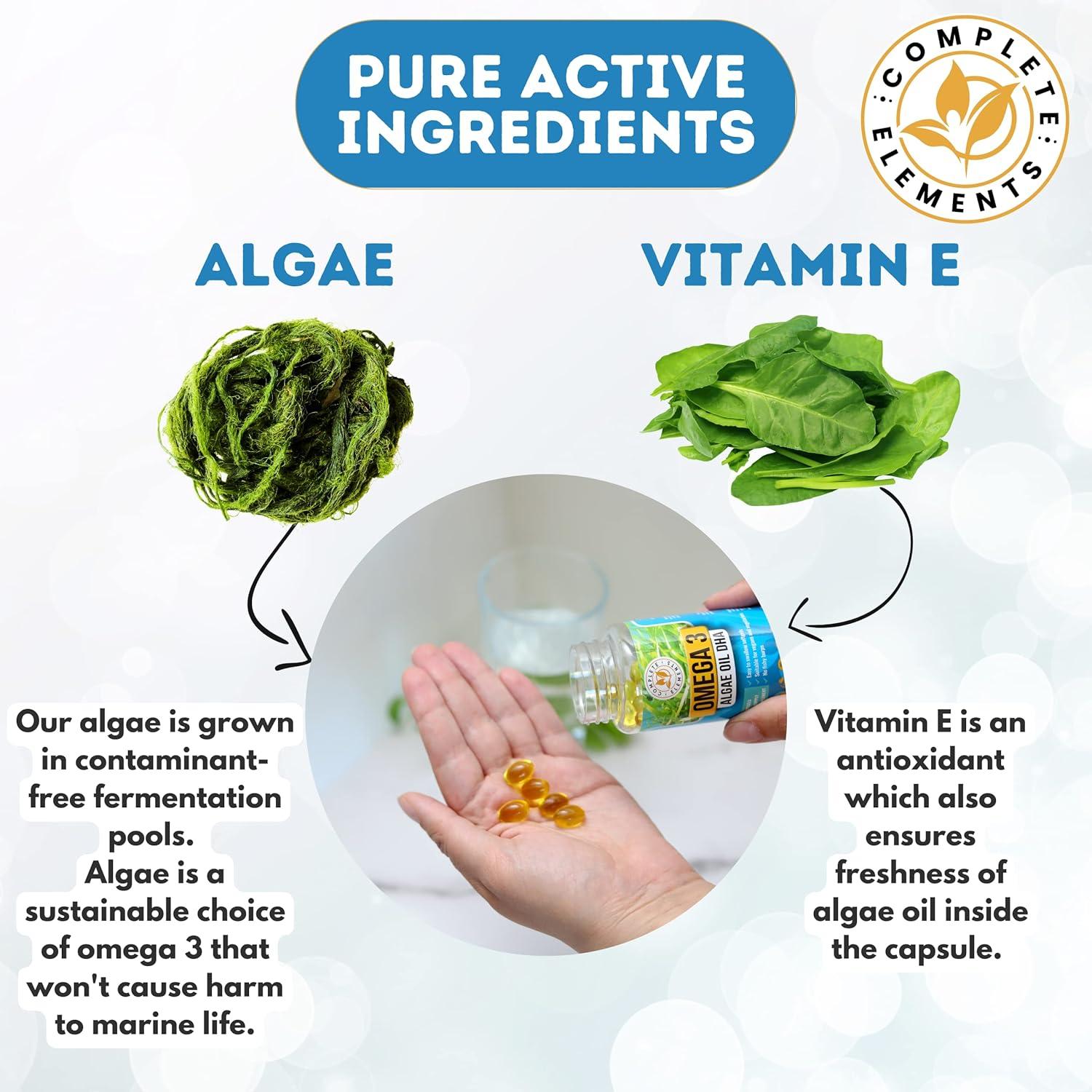 Vegan Omega-3 Algae Oil Capsules - Sustainable Alternative to Fish Oil ...