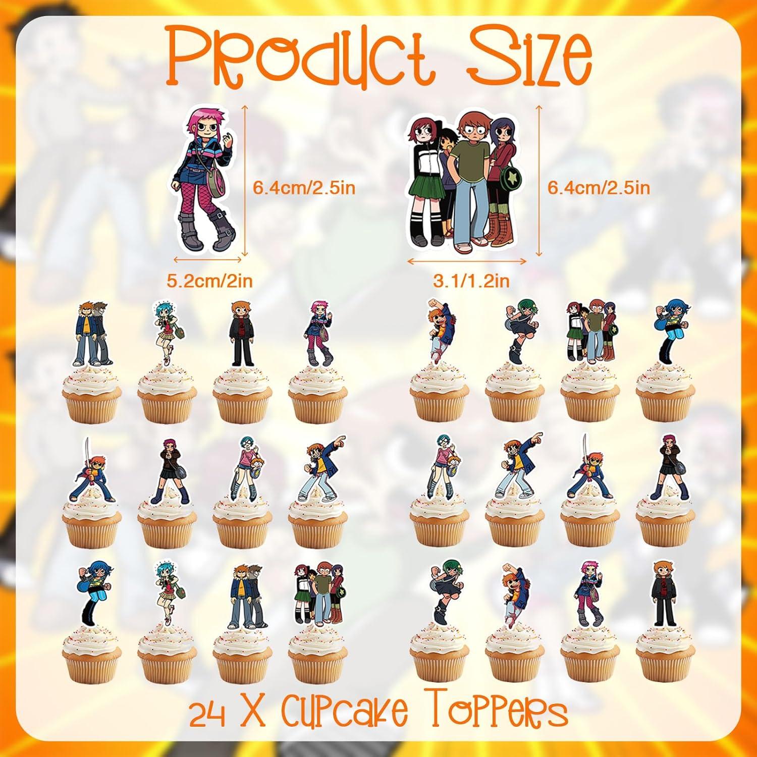 Scoot Pilgrim Party Cake Decorations Scoot Pilgrim Birthday Cupcake ...