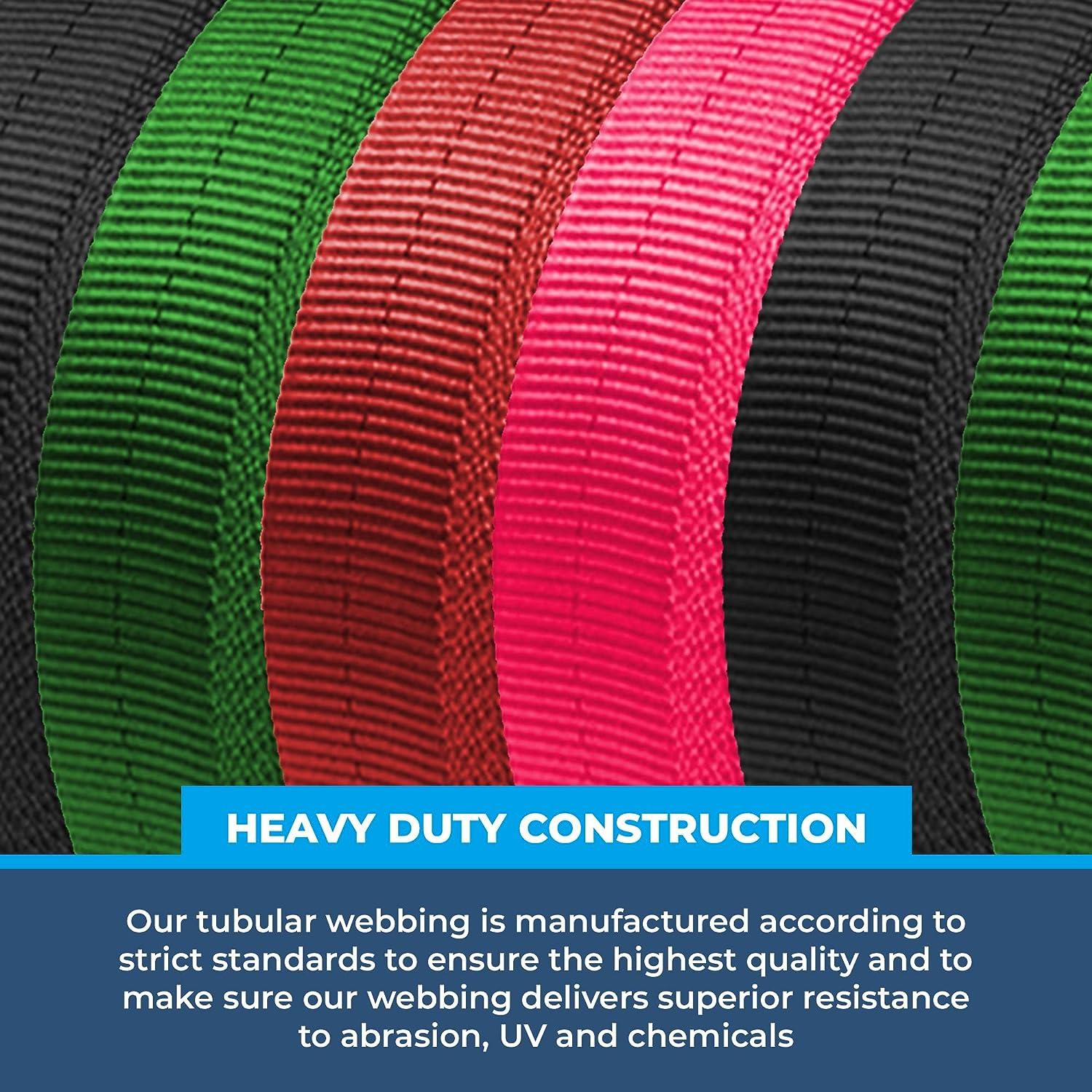 Rock-N-Rescue 20-Foot Webbing and Carabiner Combo - Heavy-Duty Nylon ...