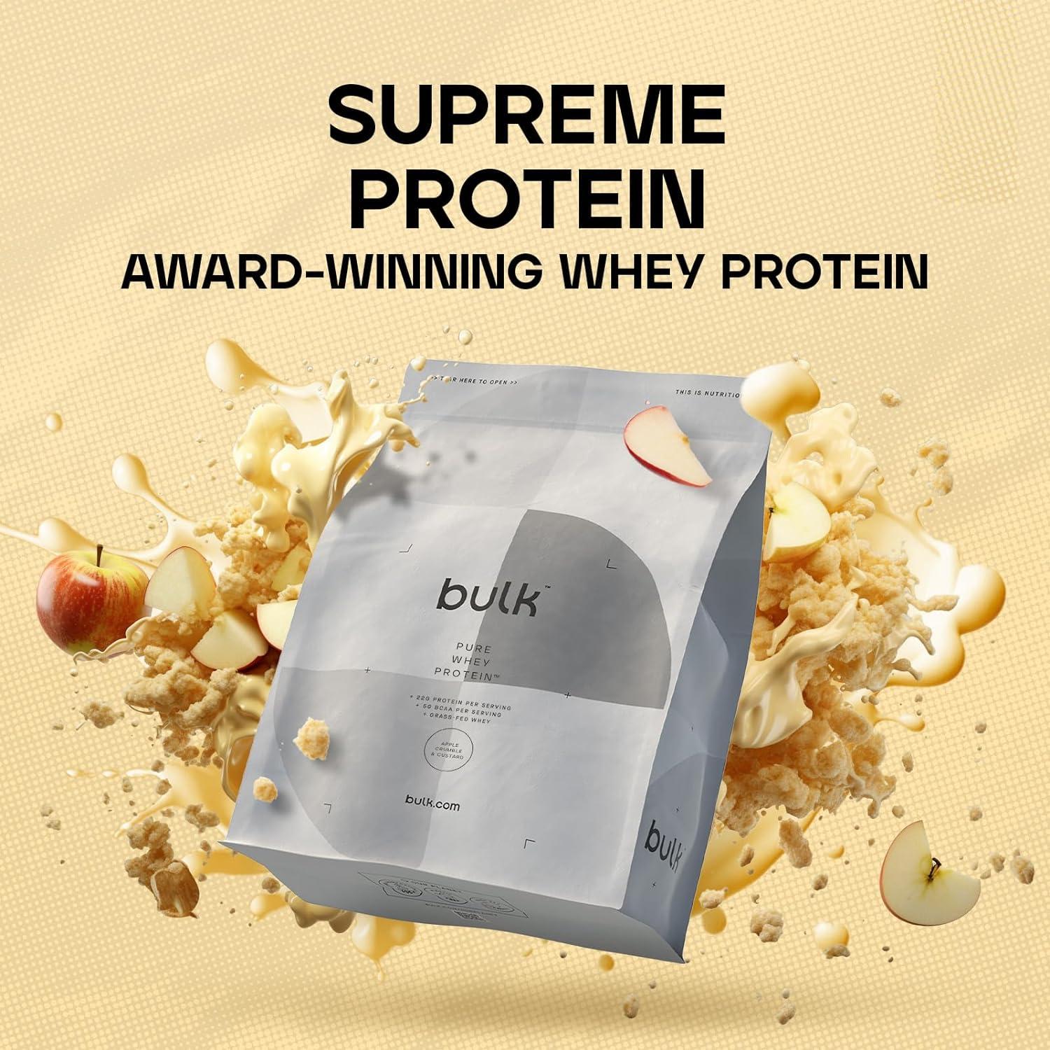 Bulk Apple Crumble & Custard Whey Protein Powder 500g - Packaging May ...