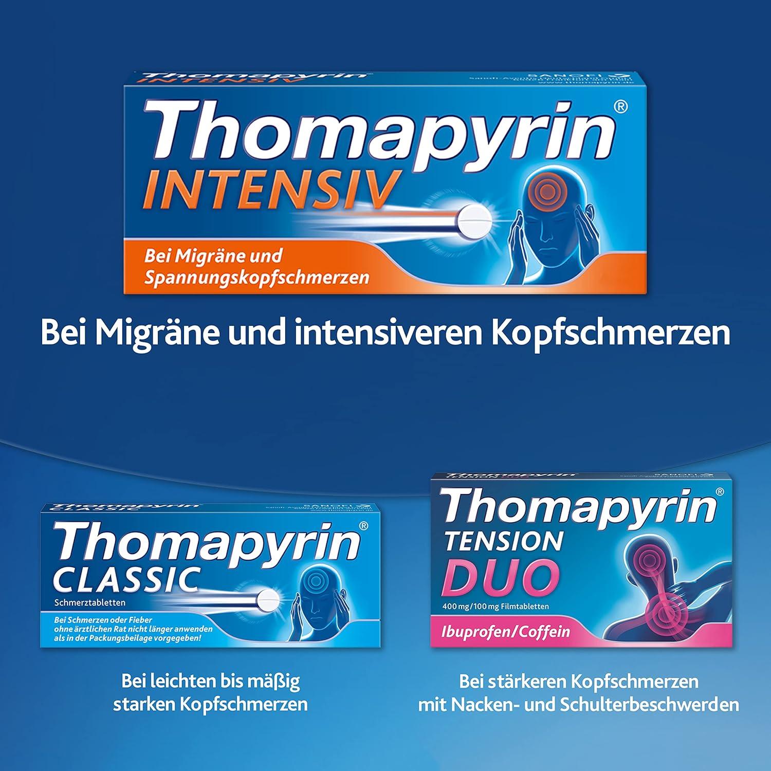 Thomapyrin INTENSIV Tablets - Relief for Intense Headaches & Migraines ...