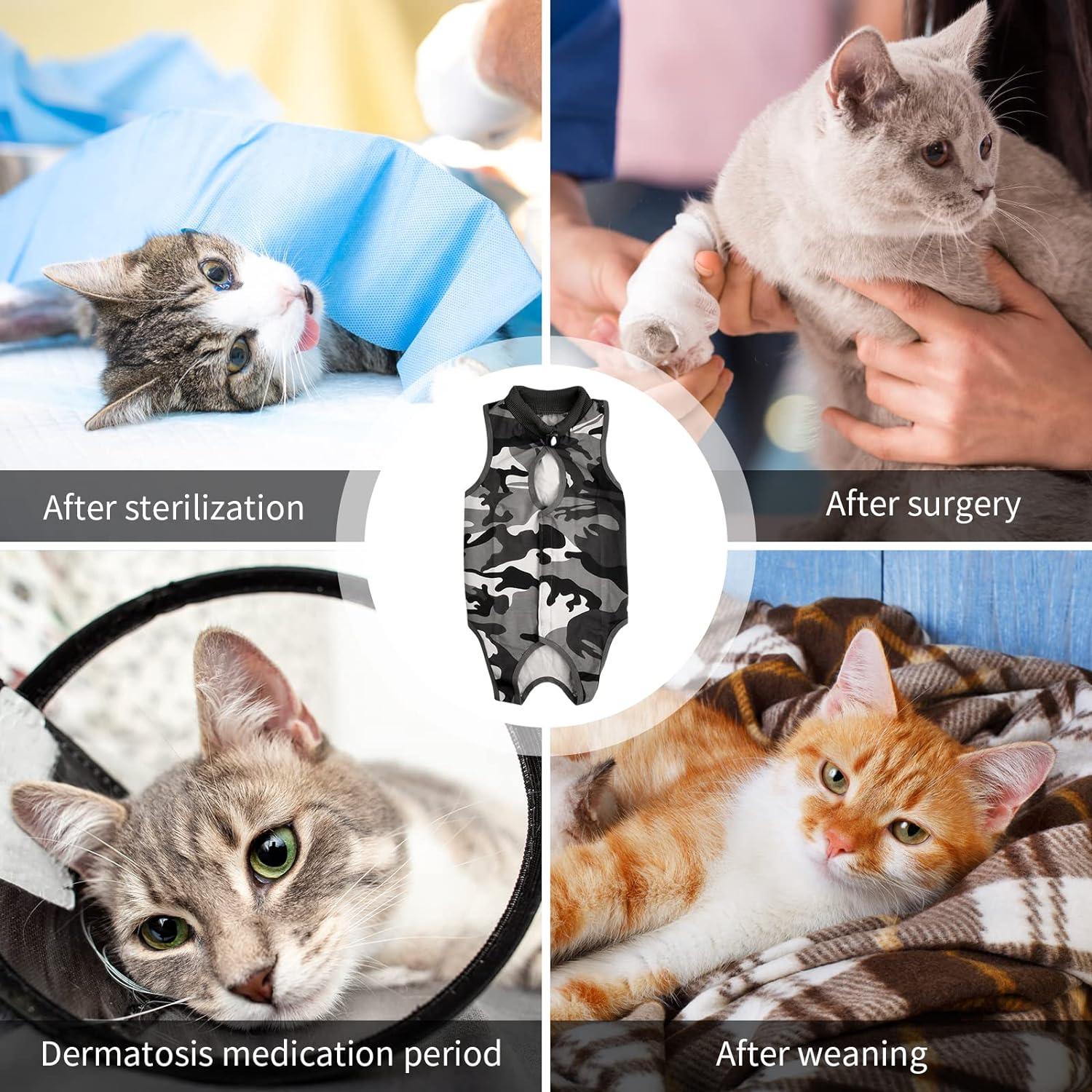 Camouflage Recovery Suit for Cats | Postoperative Protection Clothing ...