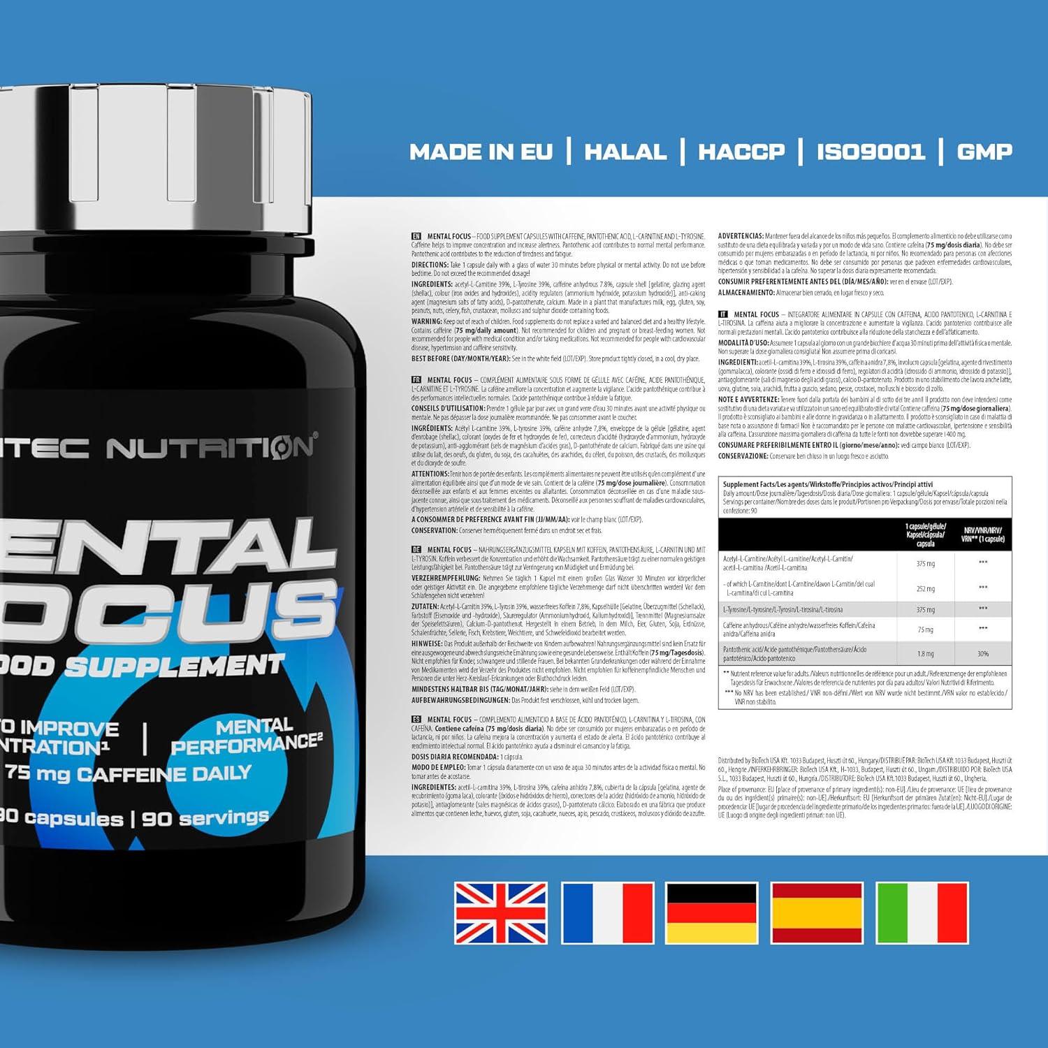 Scitec Nutrition Mental Focus Supplement - Boost Mental Alertness with ...