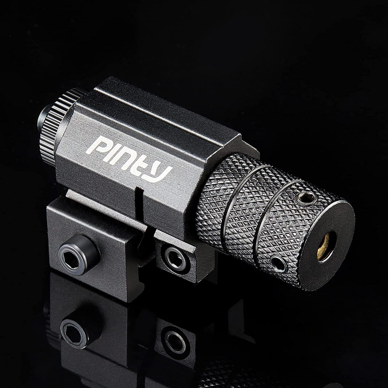 Pinty Compact Tactical Red Laser Sight with Picatinny Mount for Hunting - Bright and Easy to Use ...