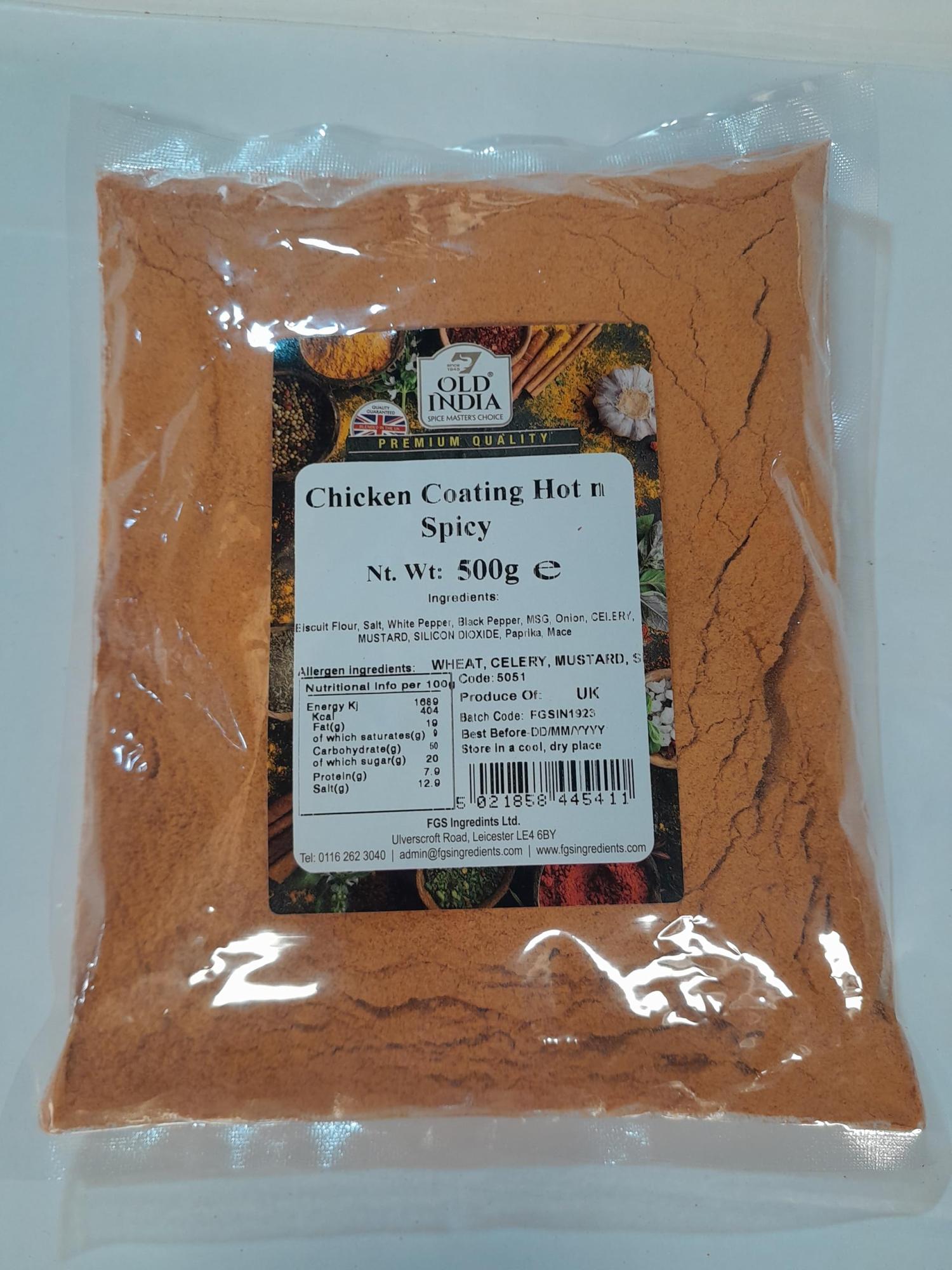 Old India Chicken Coating Hot n Spicy 500g - Authentic Spice Blend for ...
