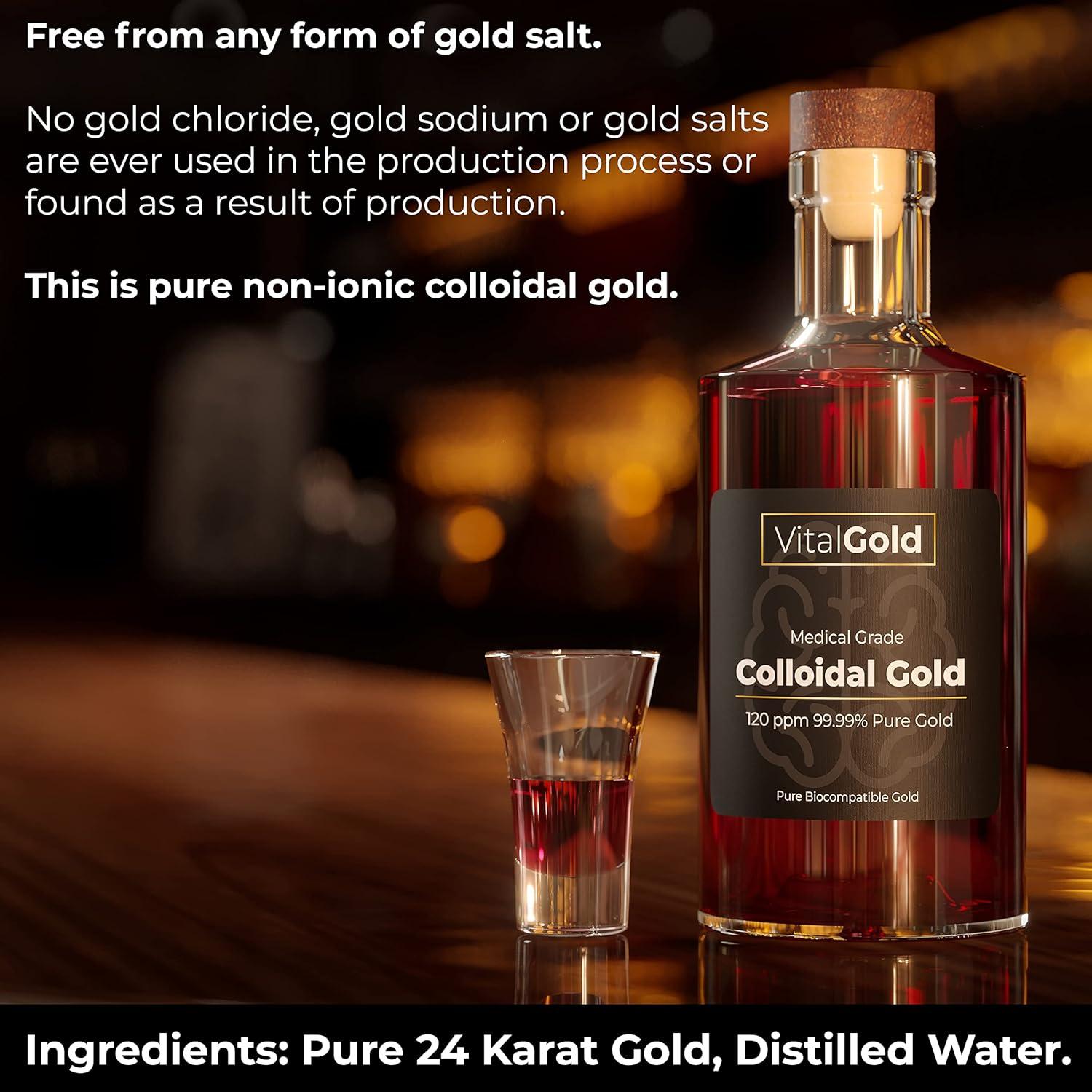 Colloidal Gold 120 PPM - 500ml | Ultra Strength Gold Supplement | Buy ...