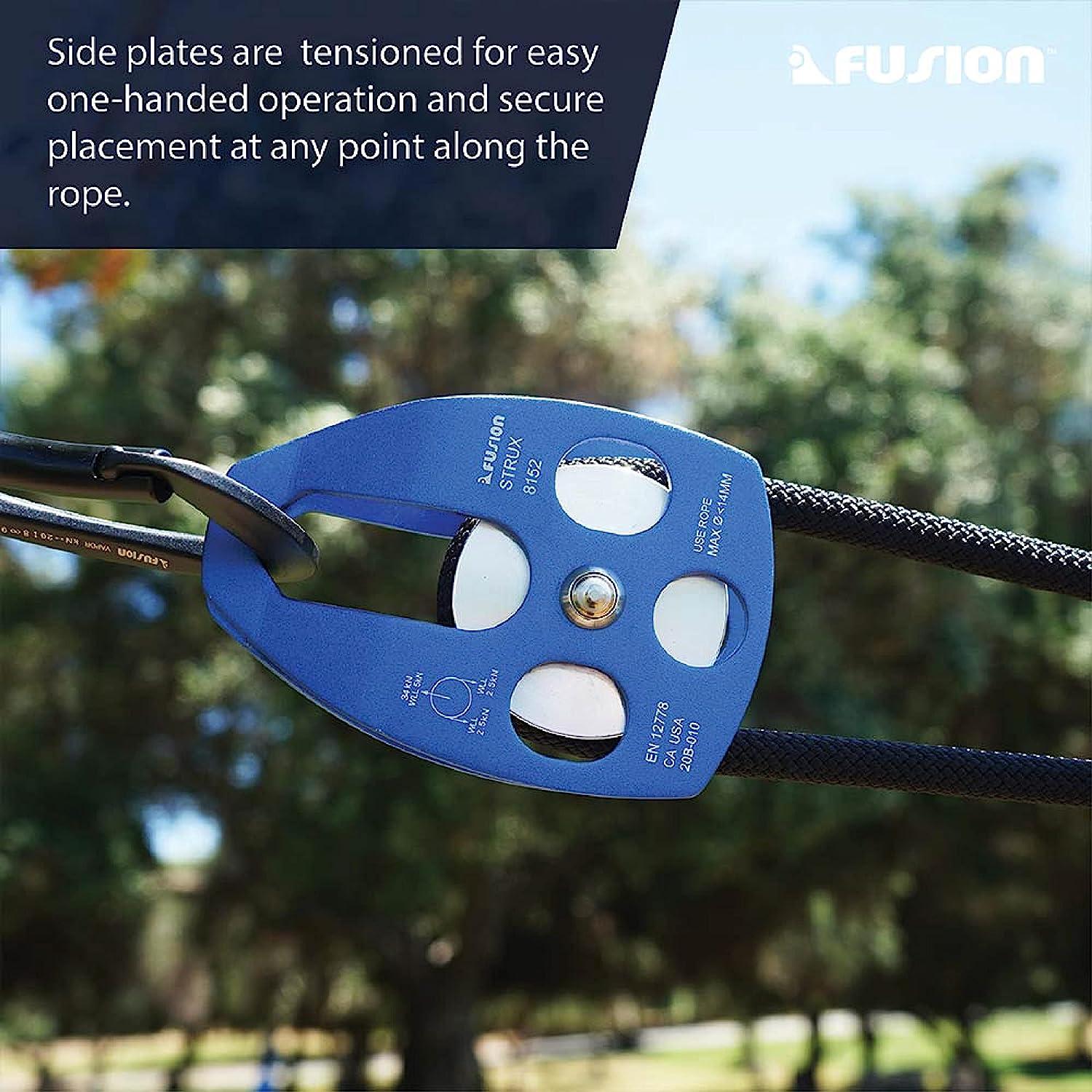 Fusion Climb Strux Aluminum Rescue Side Swing Pulley Blue 34KN