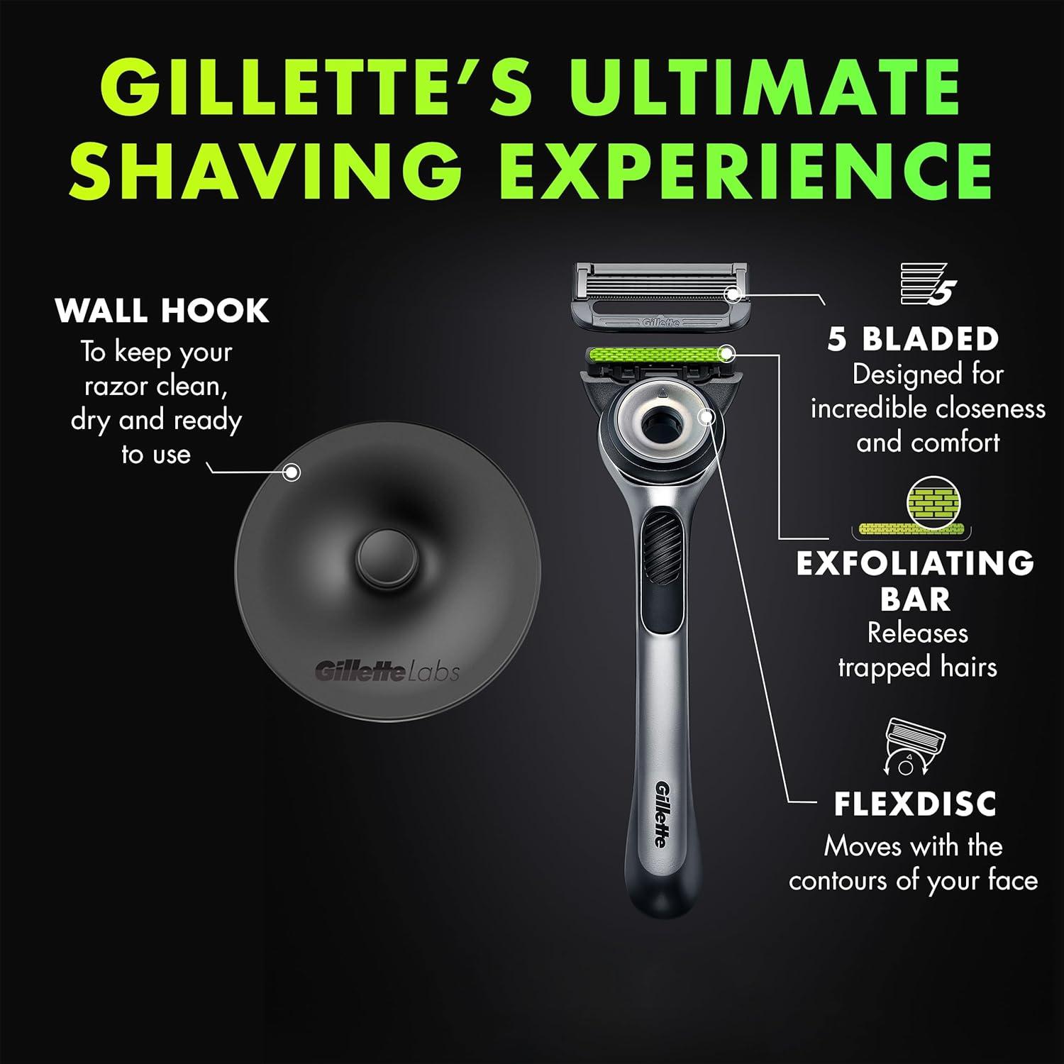 Buy Gillette Labs Exfoliating Bar Razor Set | Men's Razor with 2 Blade ...