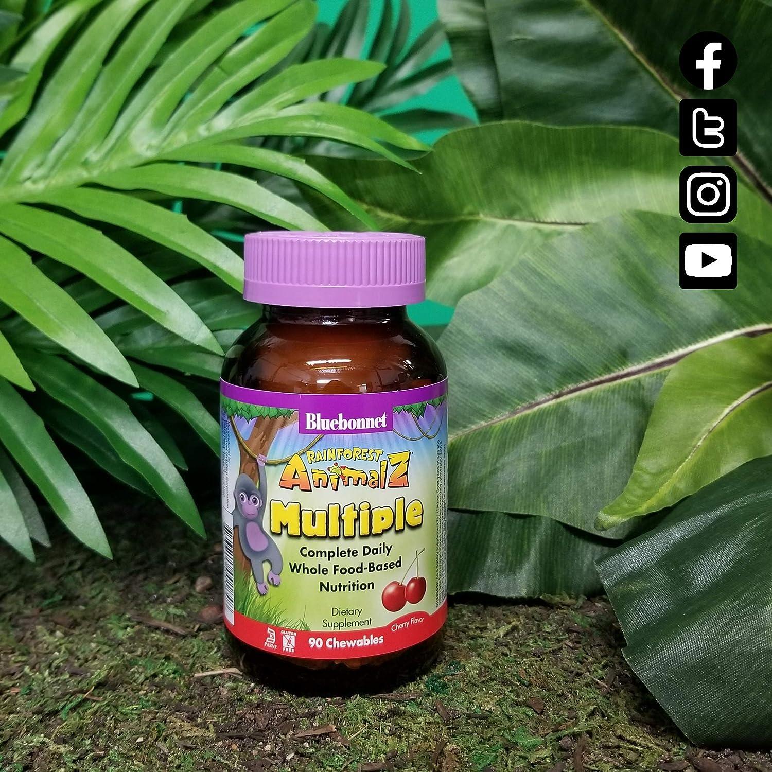 Bluebonnet RainForest Animalz WholeFood Multivitamin & Minerals - 90 ...