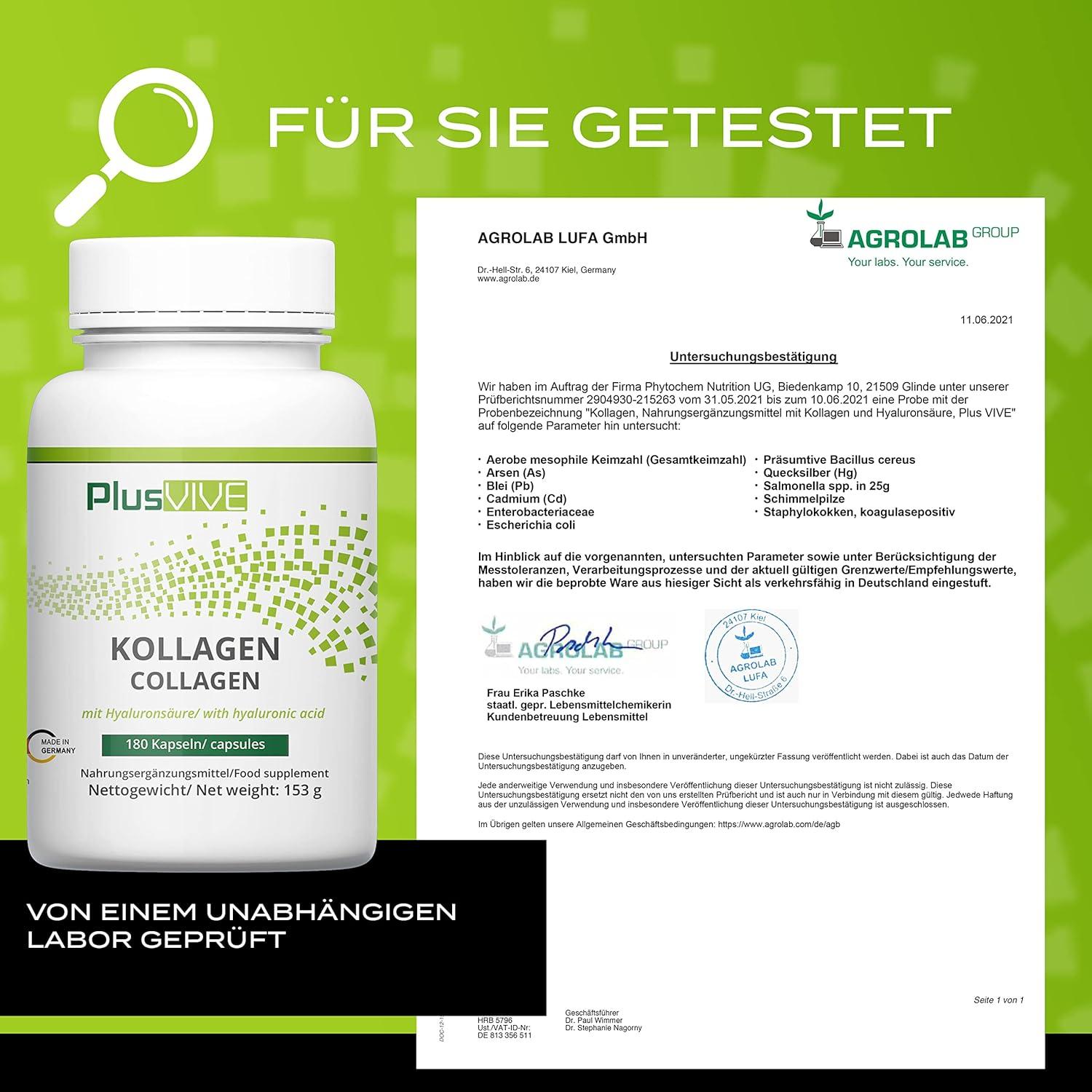 Plusvive Collagen Complex 180 Capsules - High-Dose Collagen with ...