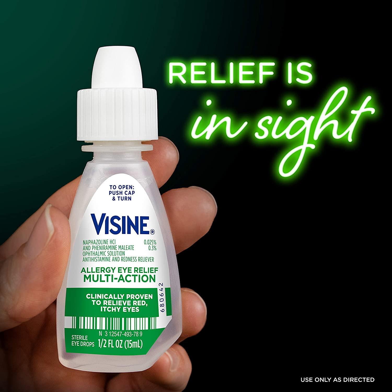 Visine Allergy Eye Relief Multi-Action Antihistamine & Redness Relief ...