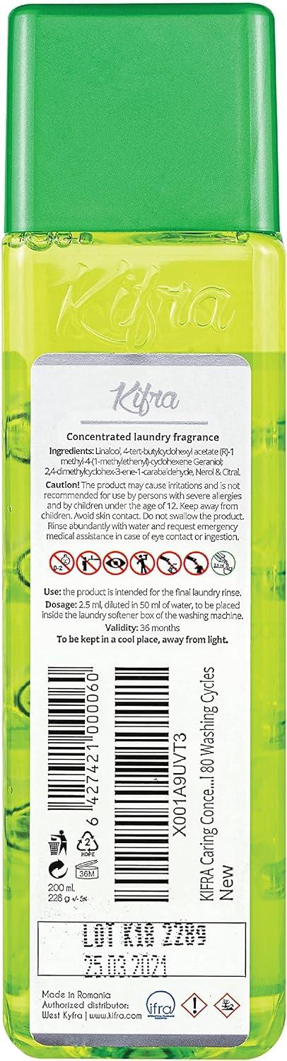 KIFRA CARING Concentrated Laundry Fragrance 200ml - Up to 80 Washes ...