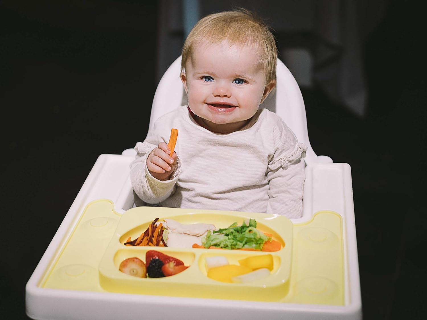 EasyMat 'Perfect Fit' for IKEA Antilop Highchair by EasyTots | Yellow Baby Suction Plate ...