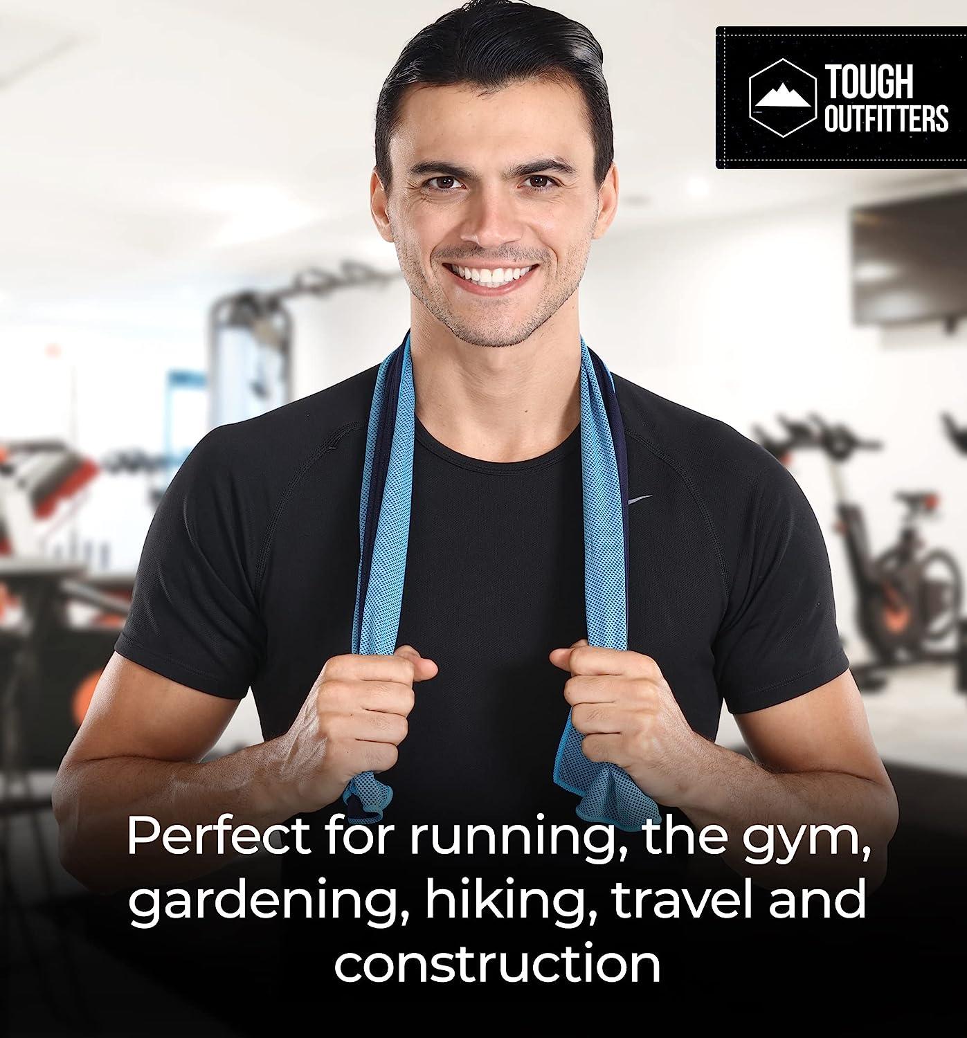 Light Blue Cooling Towel - Sweat Rag for Gym, Running, Golf & Yoga ...