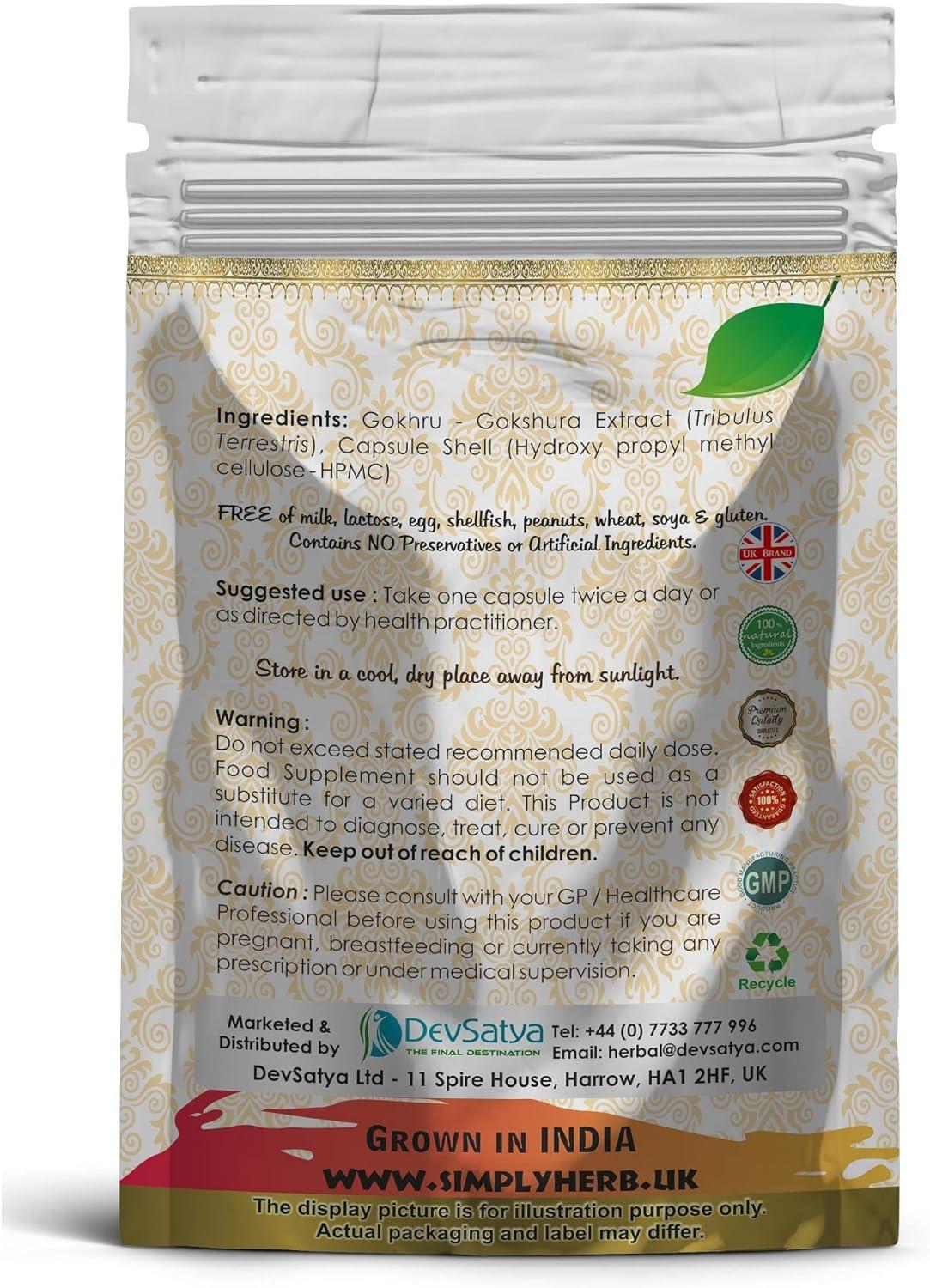 Tribulus Terrestris - Gokhru Capsule (120 Capsules) 120 count (Pack of ...