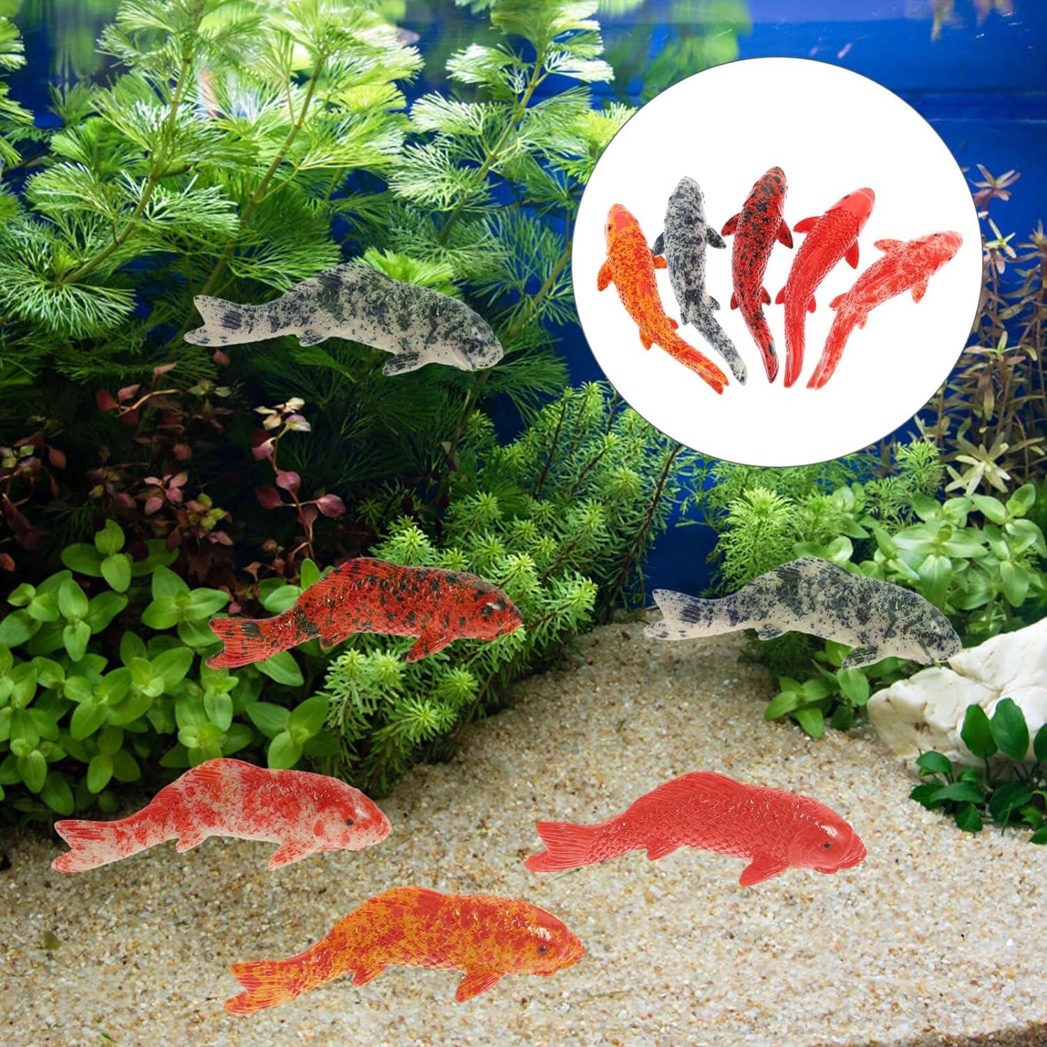 Artificial Floating Fish Decoration - 5pcs Aquarium Model for Terrarium ...