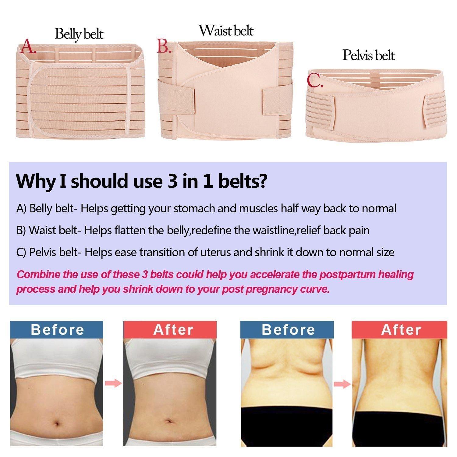 ASBYFR 3 in 1 Postpartum Belt Girdle | Belly Band for Postpartum ...