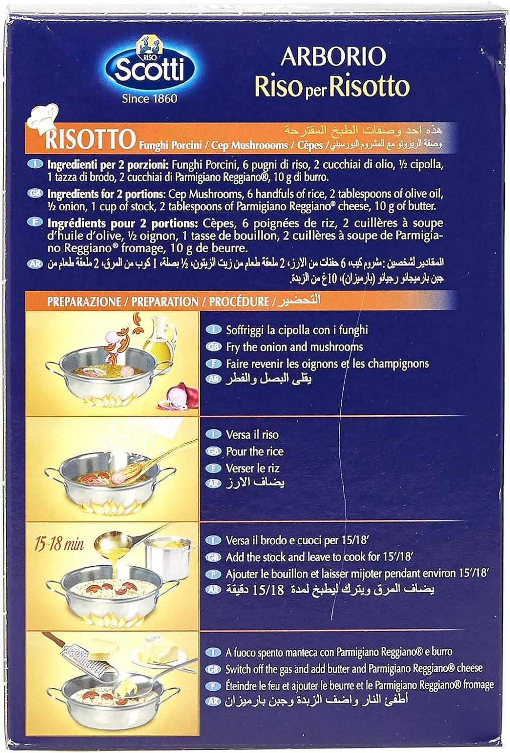 Riso Scotti Arborio Risotto Rice 500g - Premium Italian Arborio Rice ...