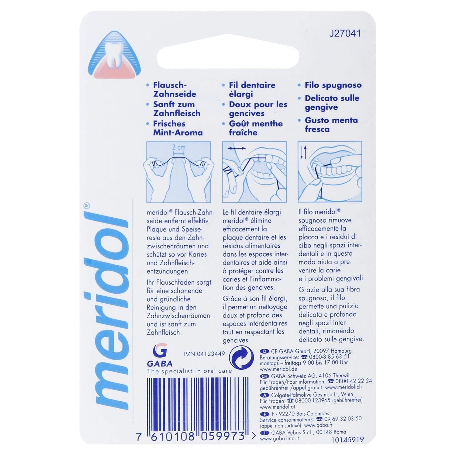 Meridol Fluff-Toothed Silk Mint Dental Floss & Parodont Expert ...