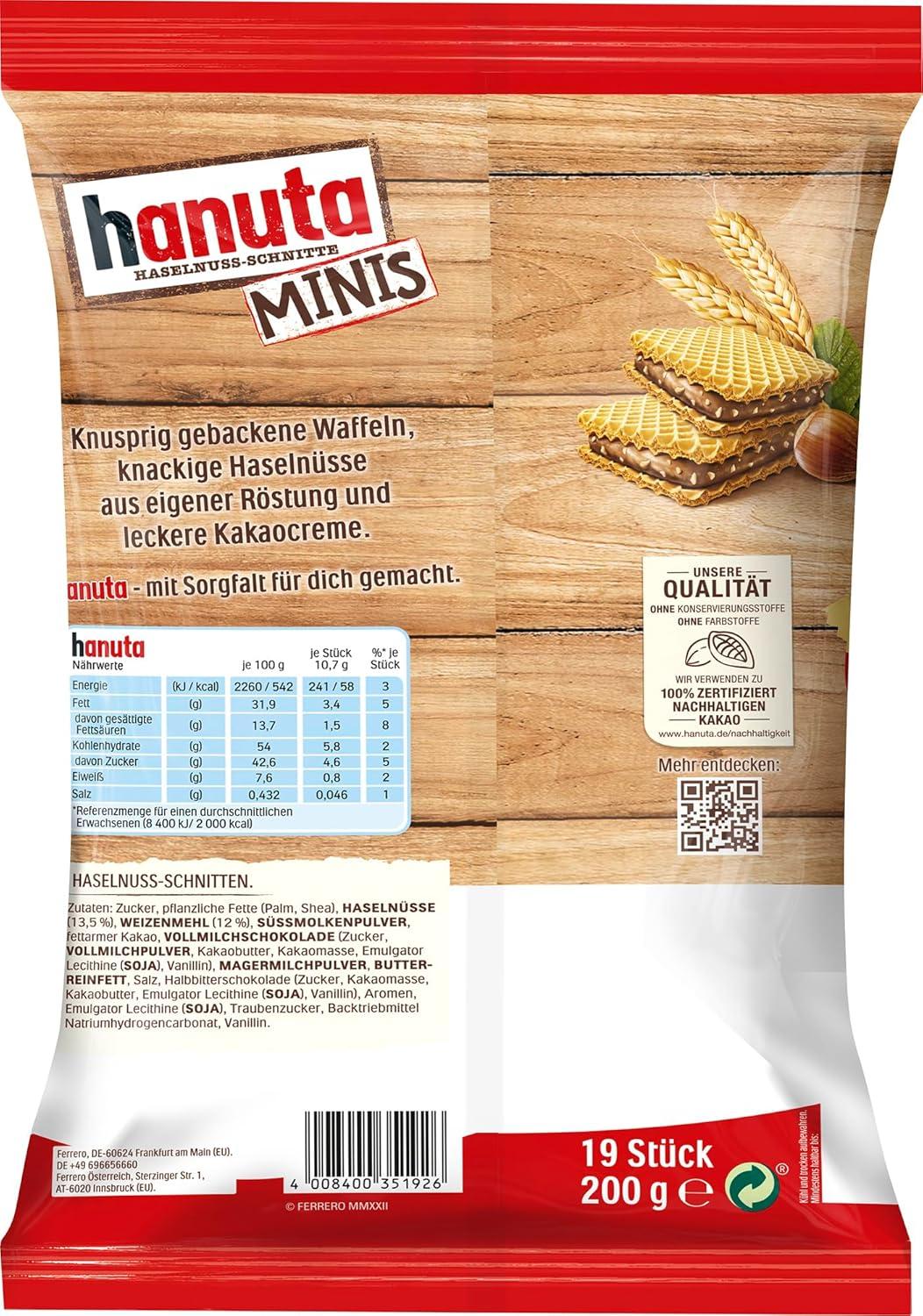 Buy Hanuta Minis 200g - Delicious Mini Waffles (19 Pieces ...