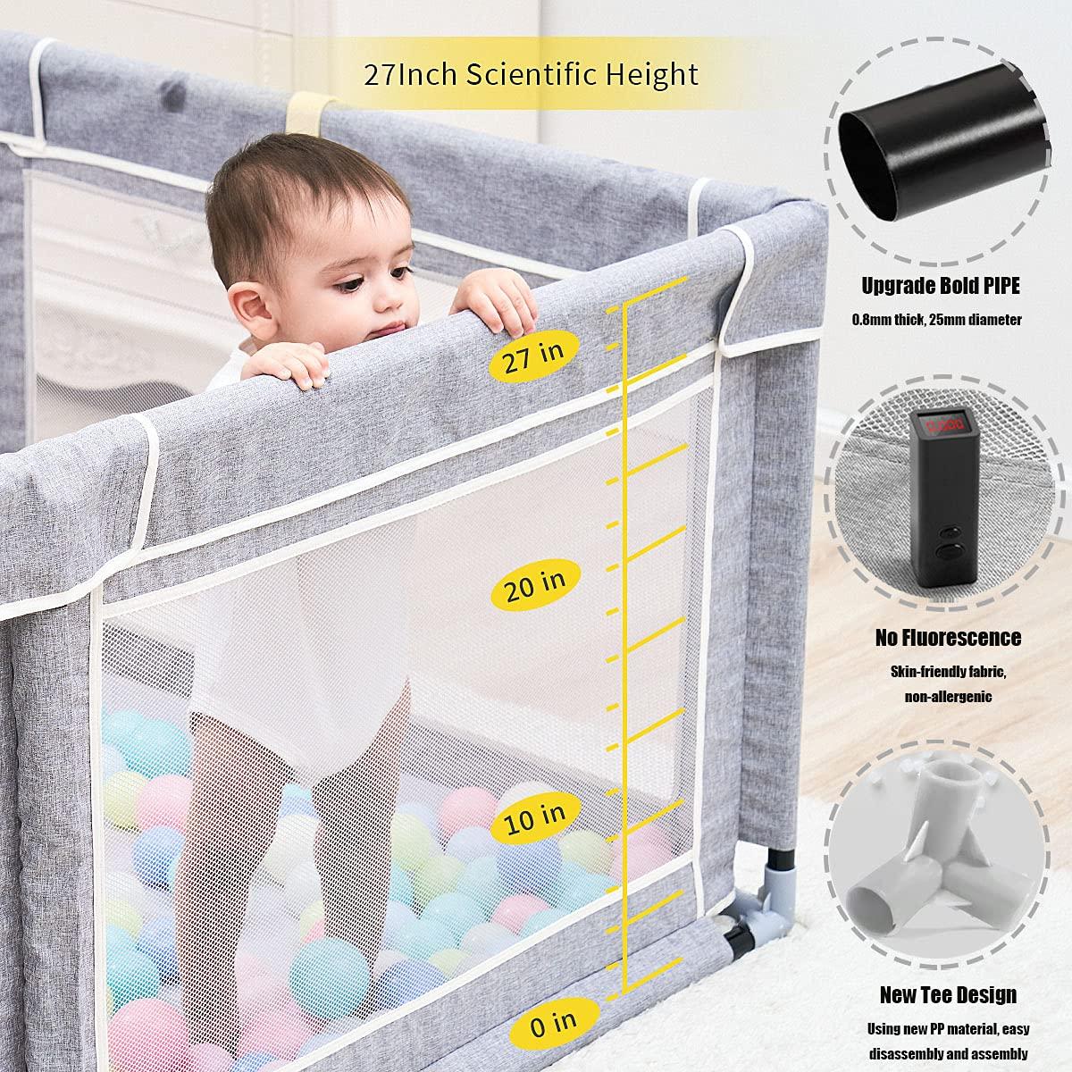 Baby Playpen: Sturdy Safety Play Center for Toddlers & Infants - 50x50 ...