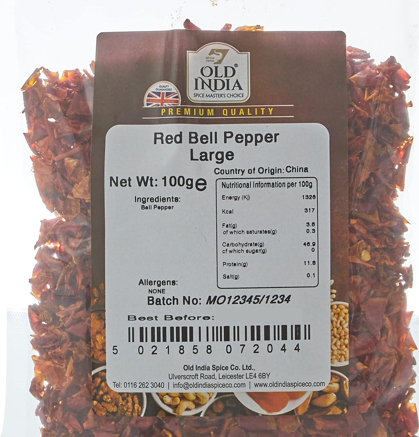 Old India Red Bell Pepper Large 100g - Premium Quality (Pack of 1 ...