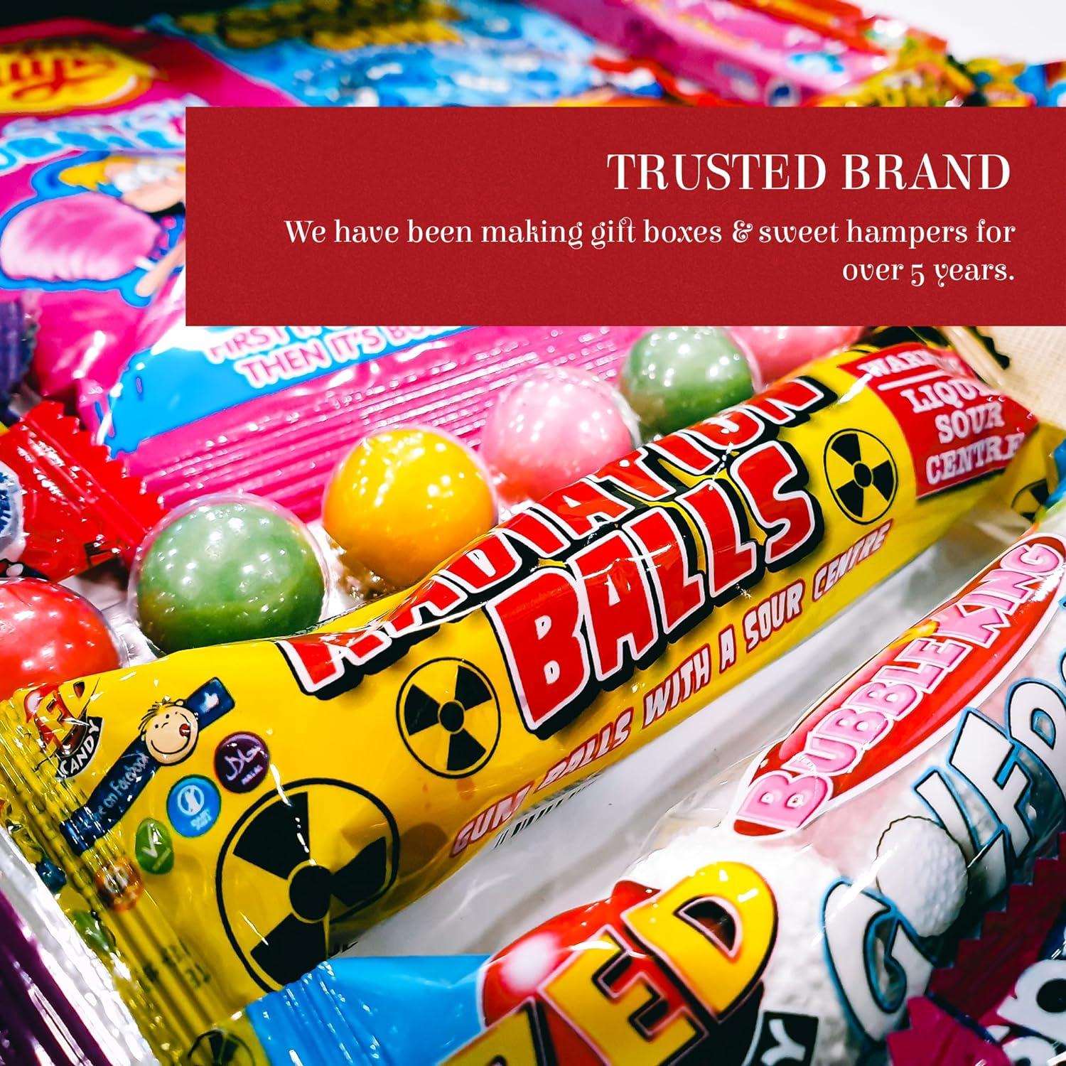 The Little Sweet Shop Minimalist Gold Label Bubble Gum Sweets Hamper ...