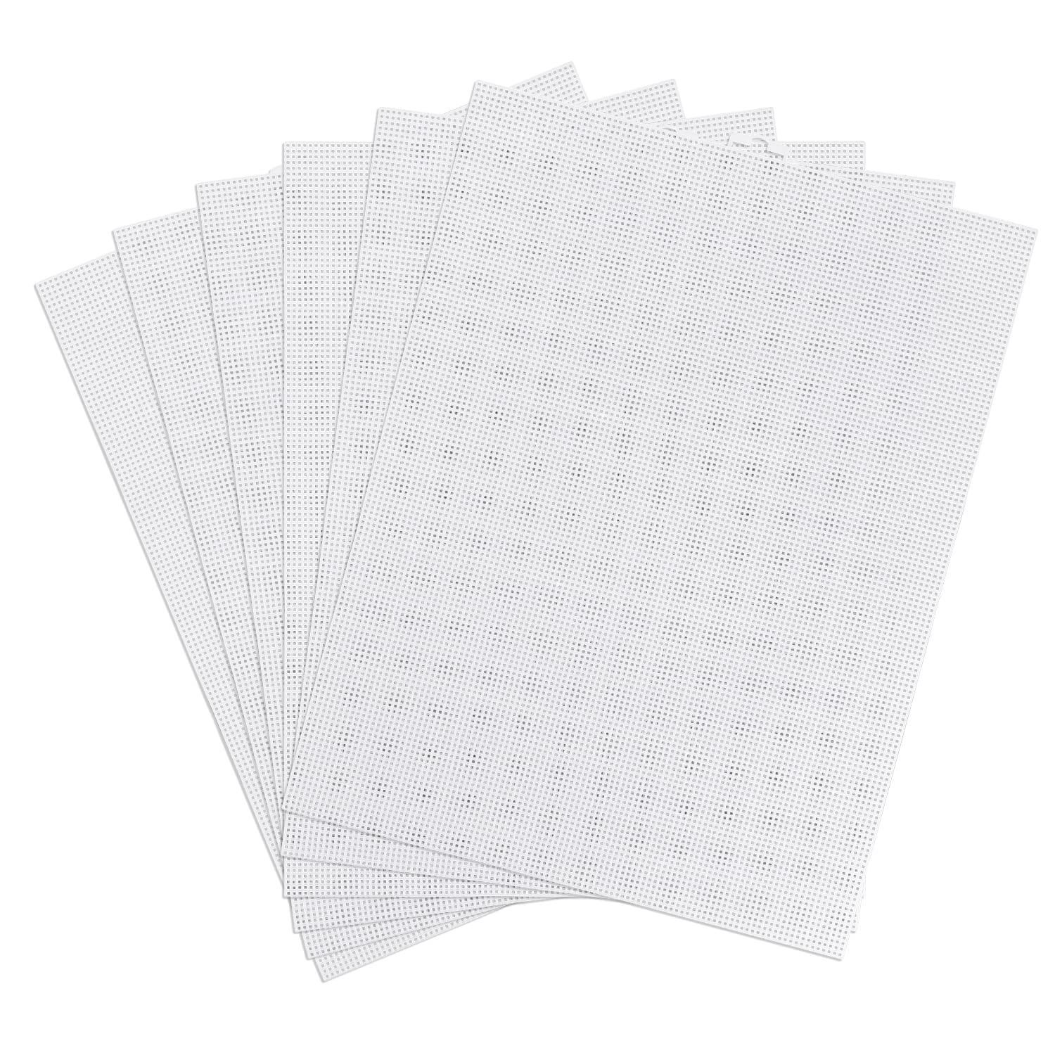 6pcs Clear Plastic Mesh Canvas Sheets for Embroidery & Cross Stitch ...