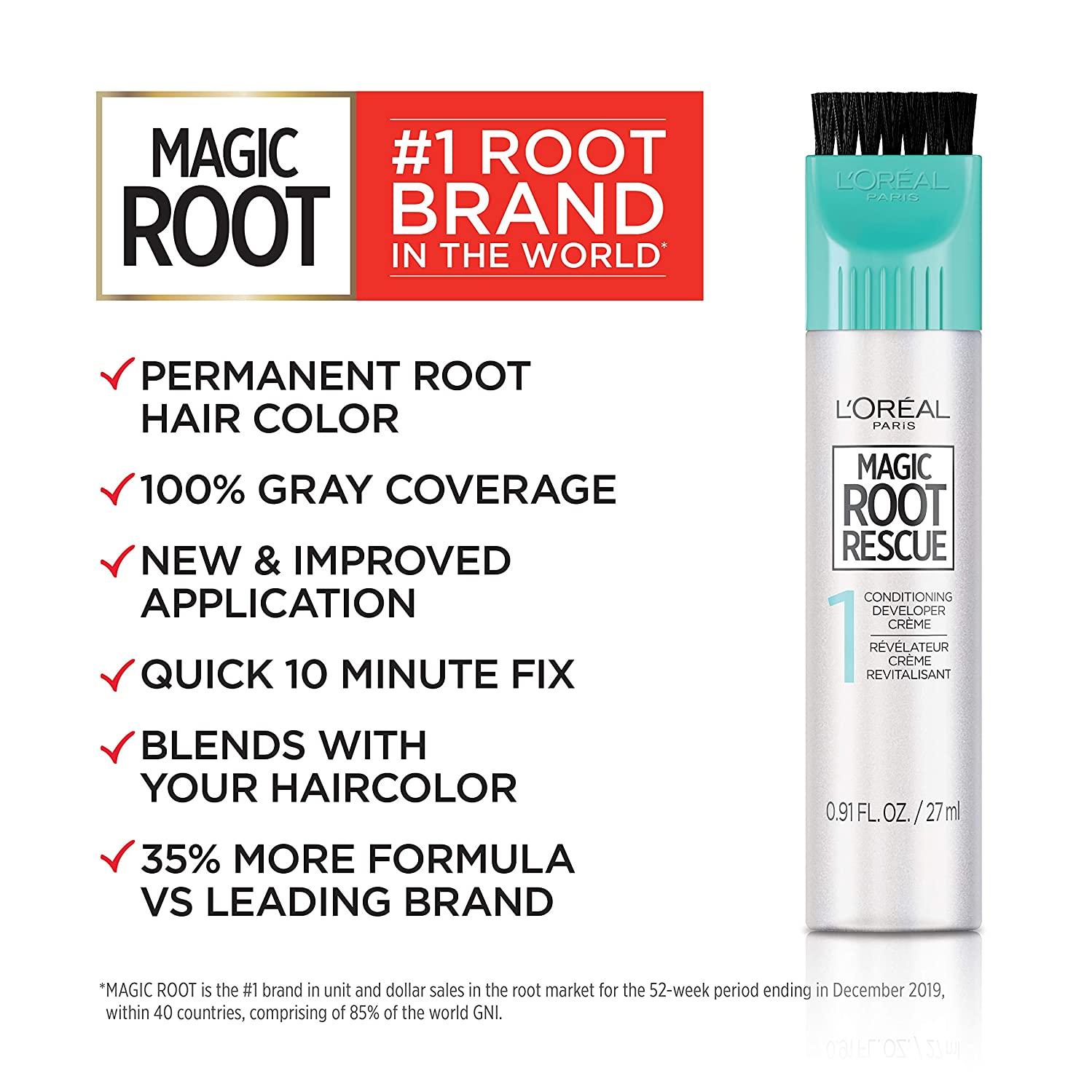 Perfect Dark Brown Hair in 10 Minutes | L'Oreal Paris Magic Root Rescue ...