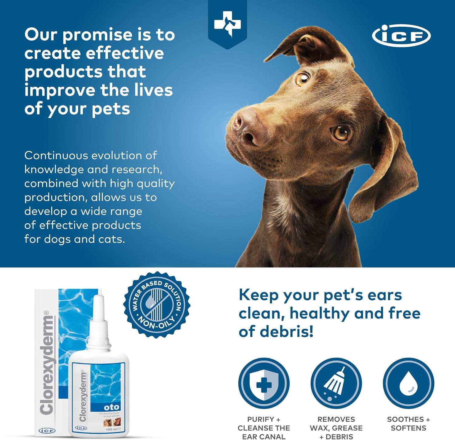 Clorexyderm Oto Ear Cleaner Solution for Cats & Dogs - 150ml | Buy Now ...