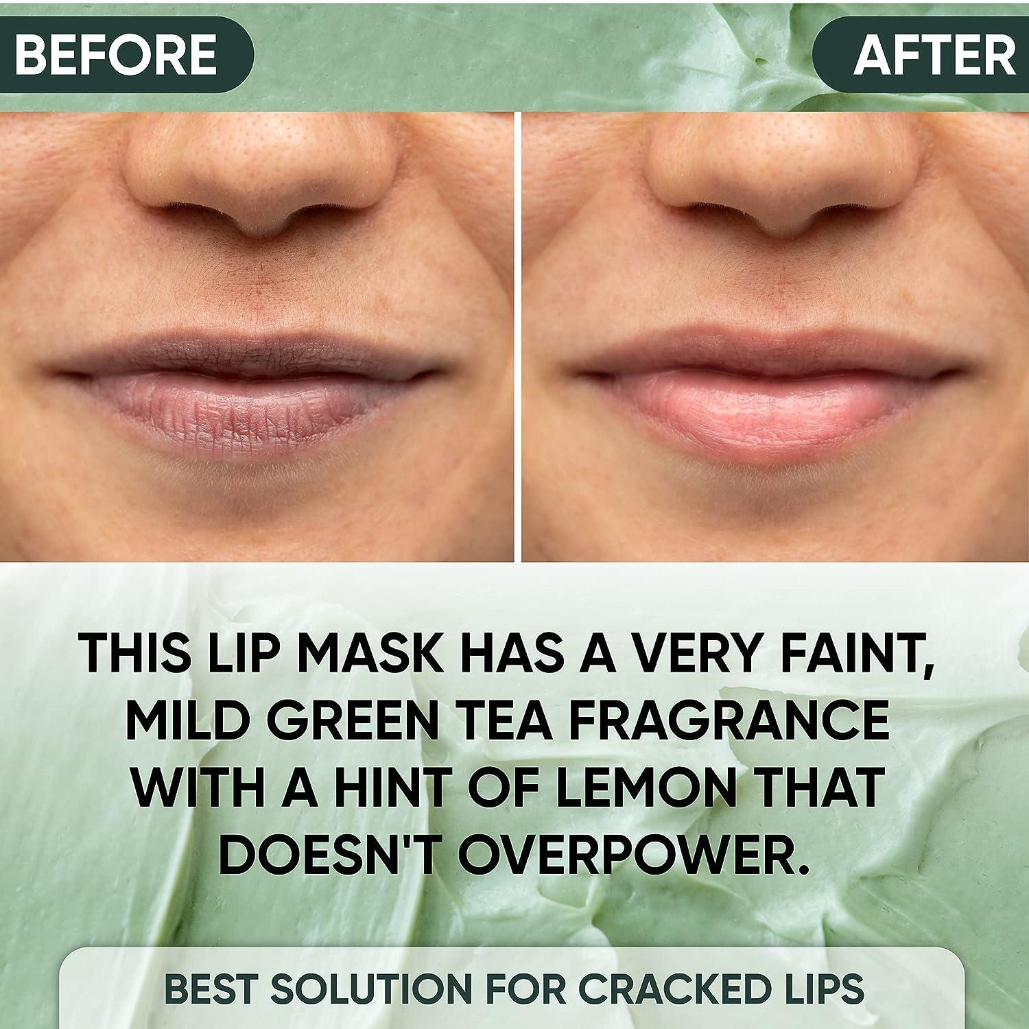 Green Tea Matcha Sleeping Lip Mask Balm - Moisturizing & Anti-Aging ...