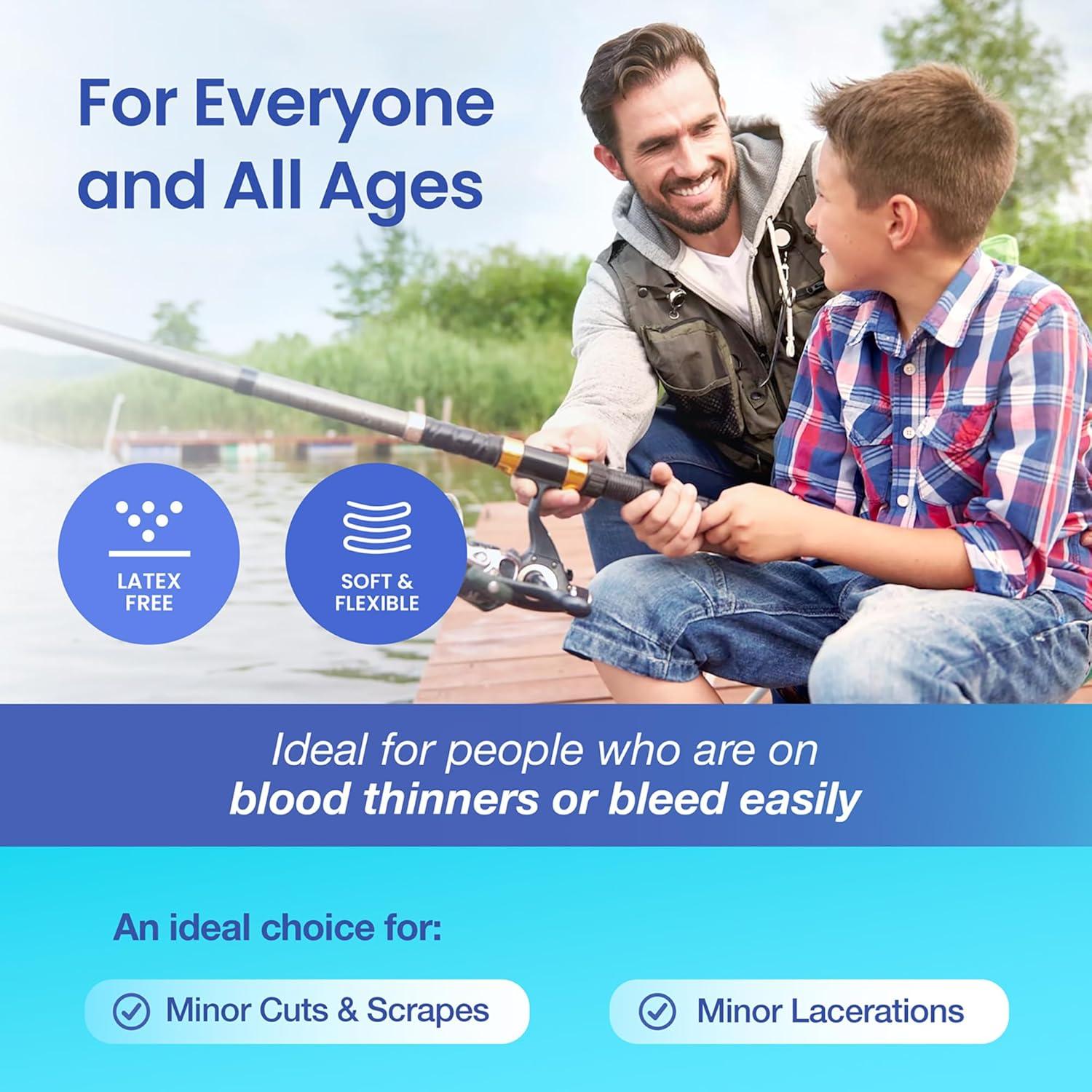 Stop Bleeding Quick Pack - AllaQuix Hemostatic Blood Stoppers (Gauze ...