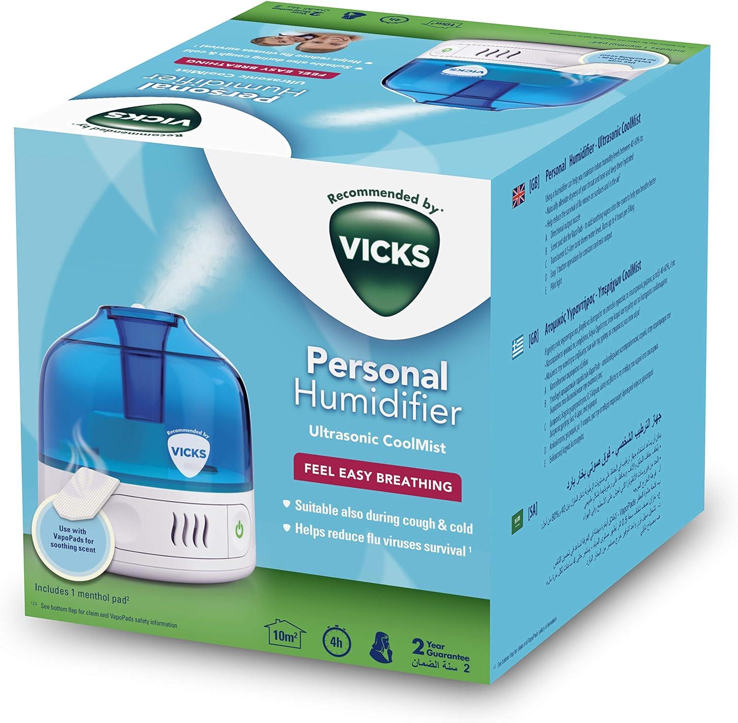 VICKS VUL505 Cool Mist Personal Humidifier - Compact and Portable ...