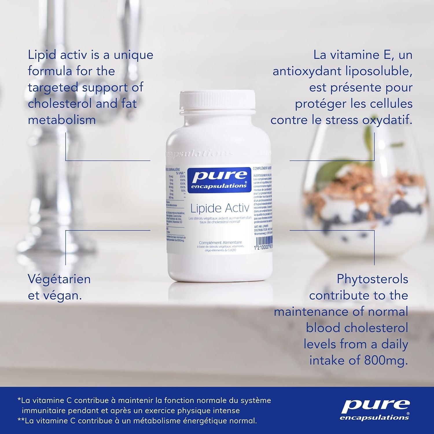Pure Encapsulations Lipid Activ - Cholesterol and Fat Metabolism - 60 ...